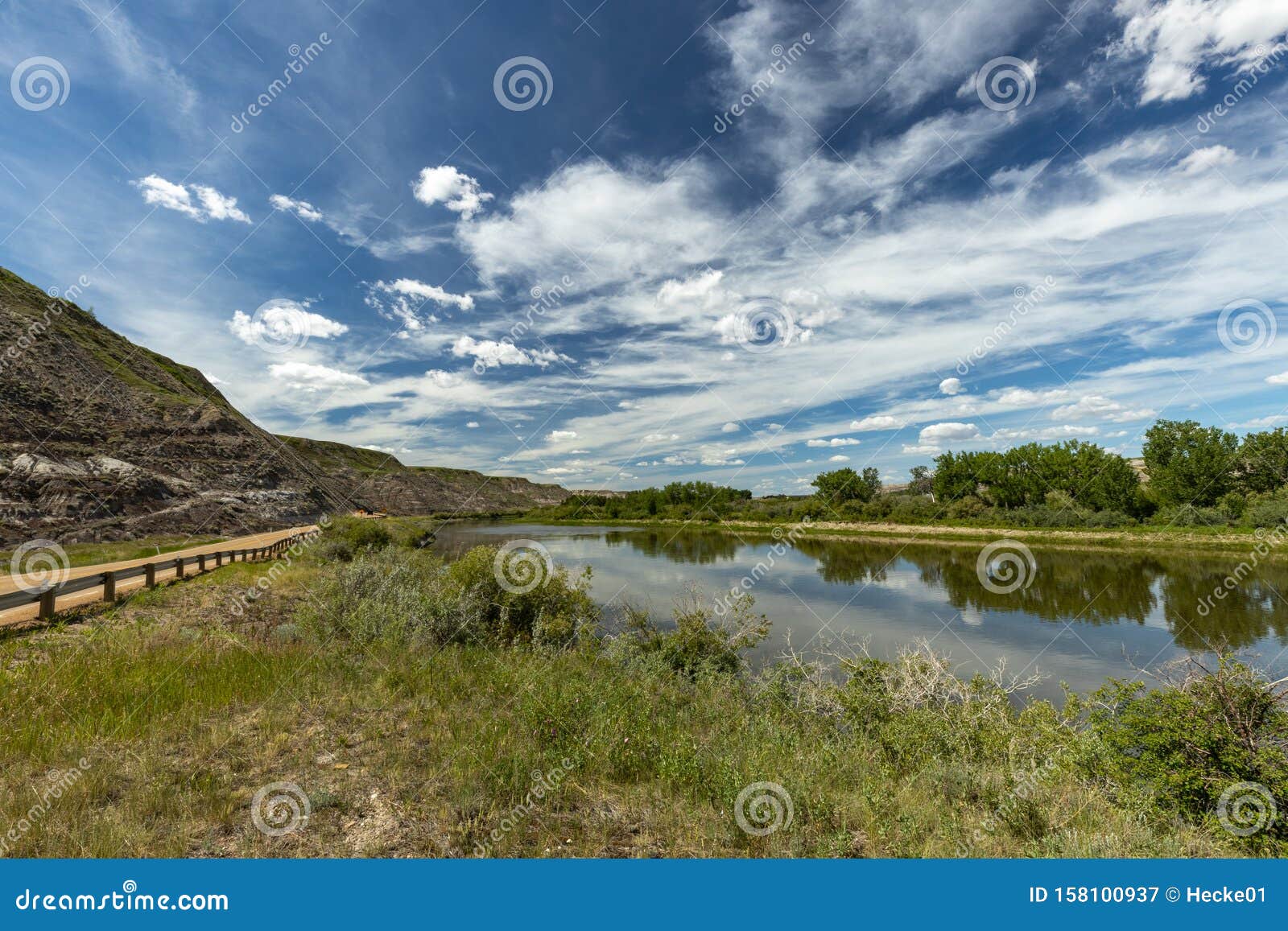 Red Deer River Valley at Drumheller in Alberta Canada Stock Image ...