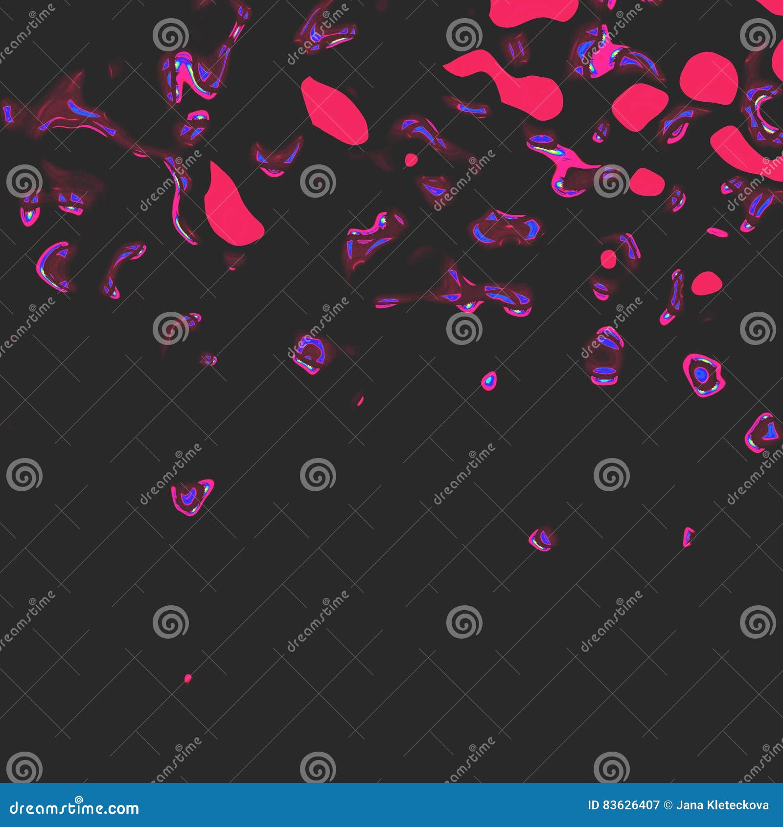 Red Deformed Blots Interesting Dark Background Stock Illustration ...