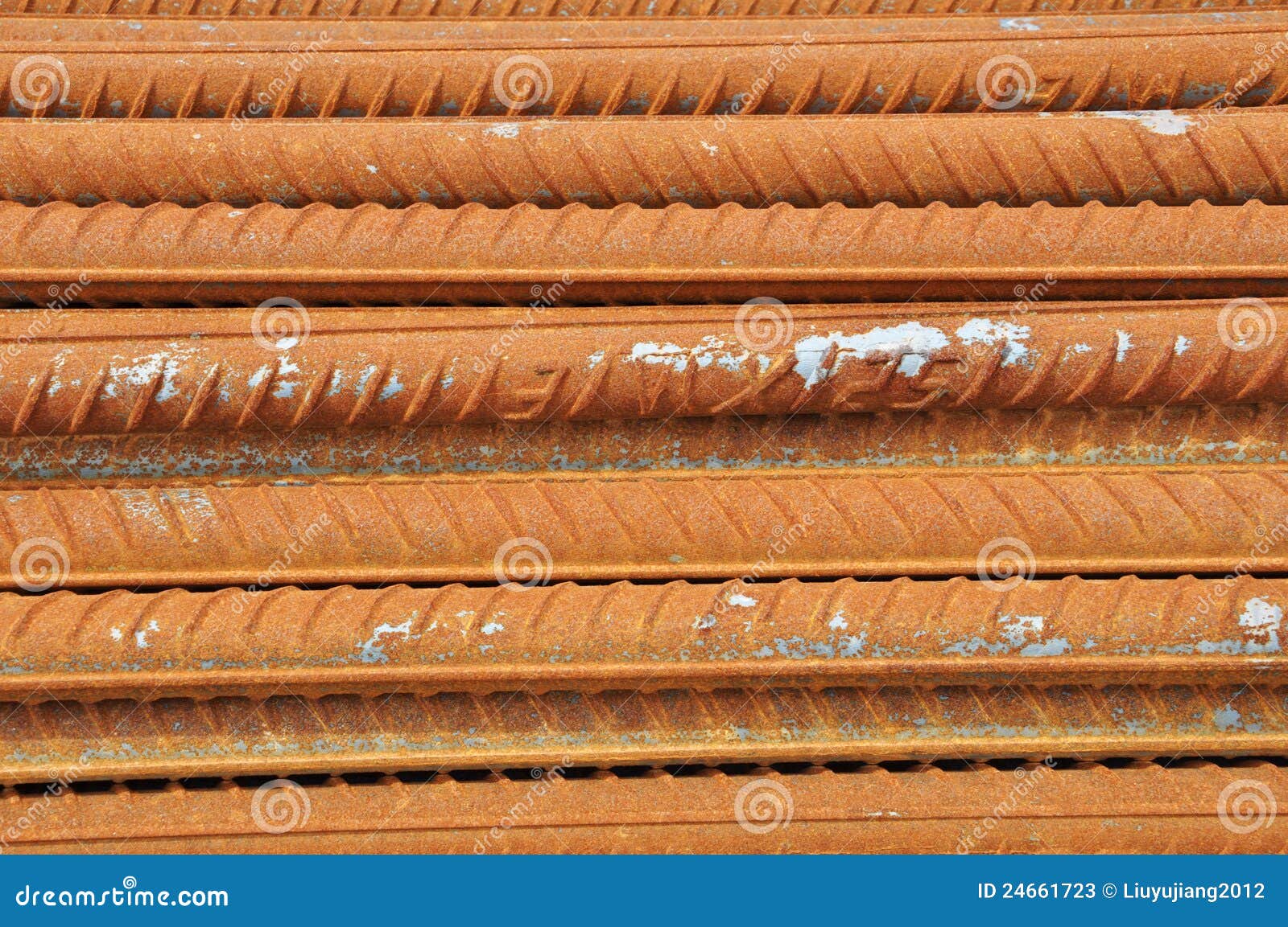 Red Deformed Steel Bar stock image. Image of mild, steel - 24661723