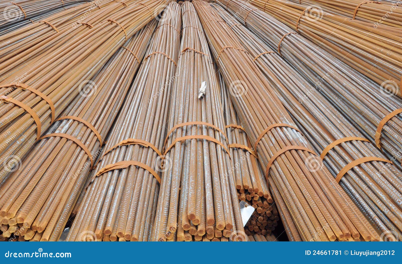 Red Deformed Steel Bar stock image. Image of electric - 24661781