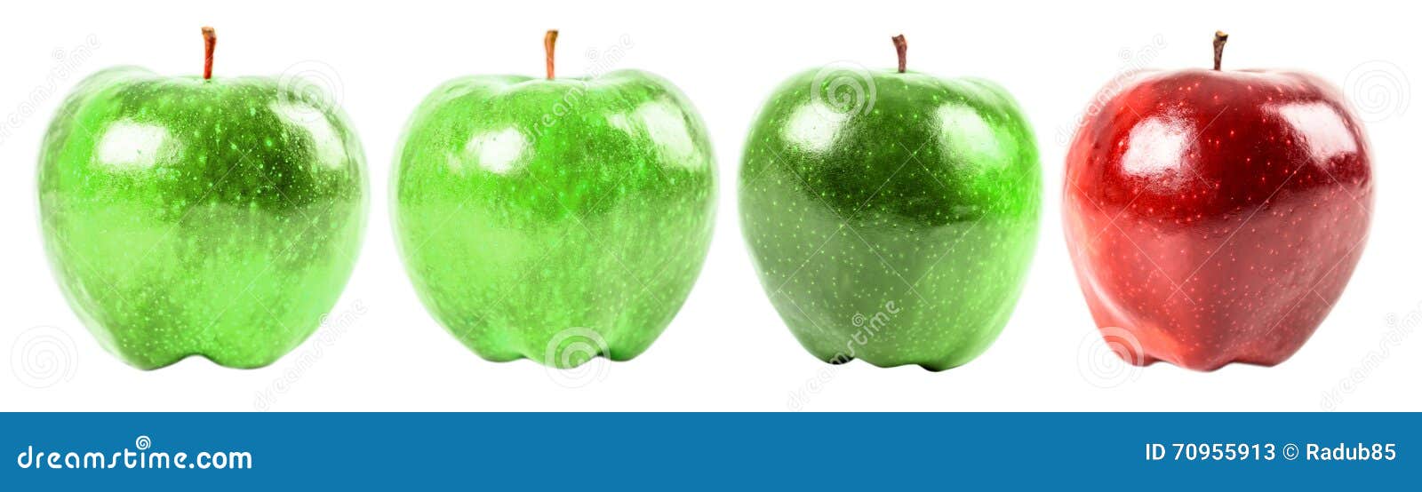 Red Delicious Apple among Green Apples Stock Image - Image of original ...