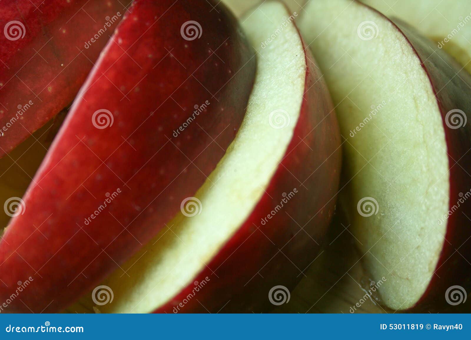 Red Delicious Apple Slices stock image. Image of cutting - 53011819