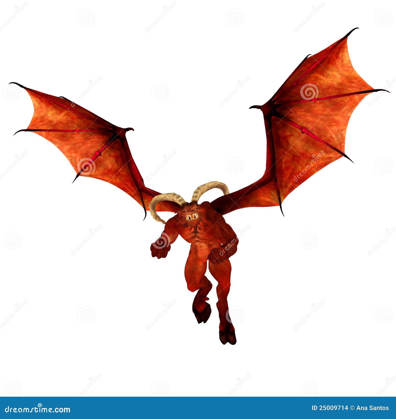 Red Demon stock illustration. Illustration of flying - 25009714