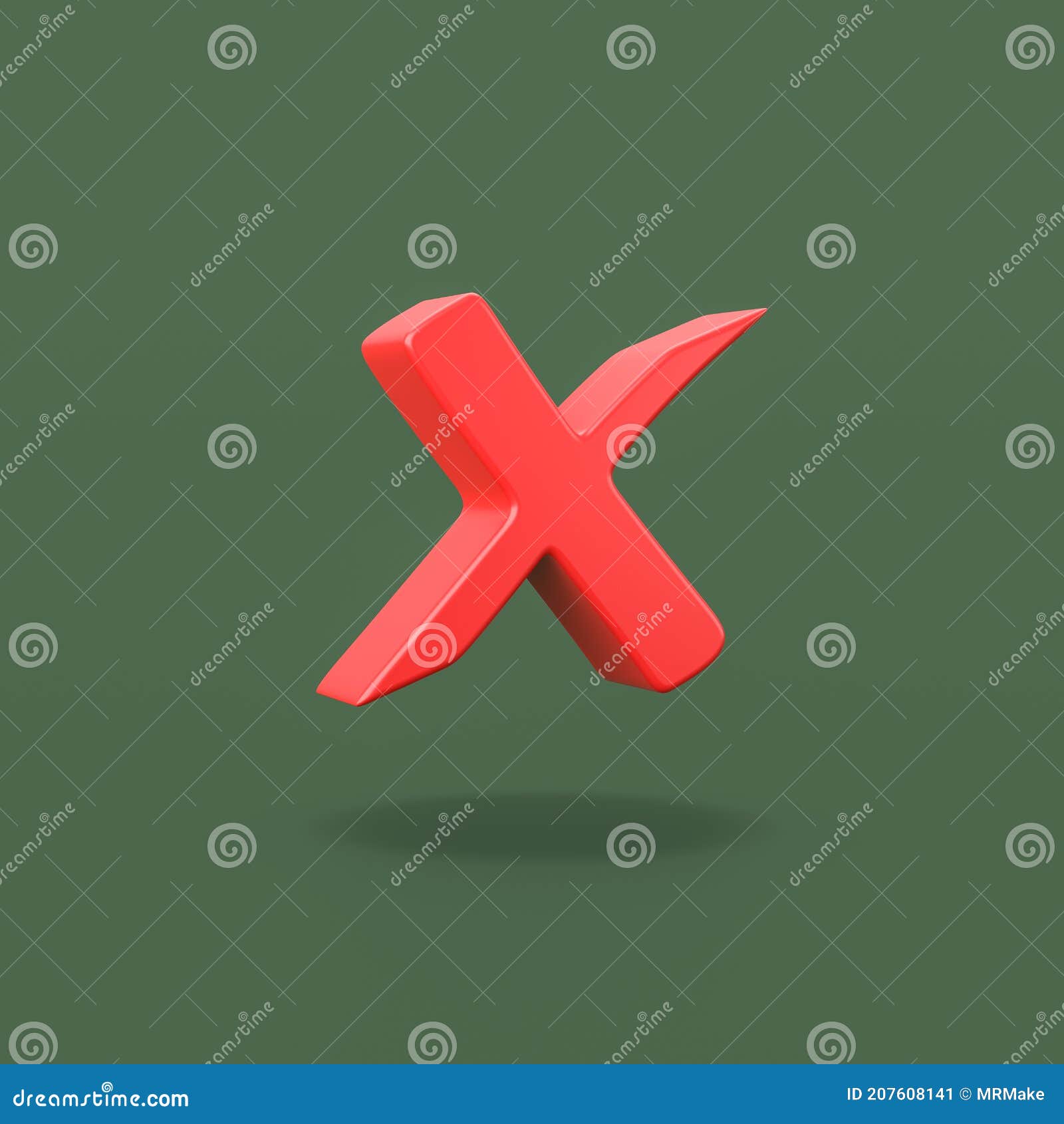 Red Deny Mark On Green Background Royalty-Free Stock Photography ...