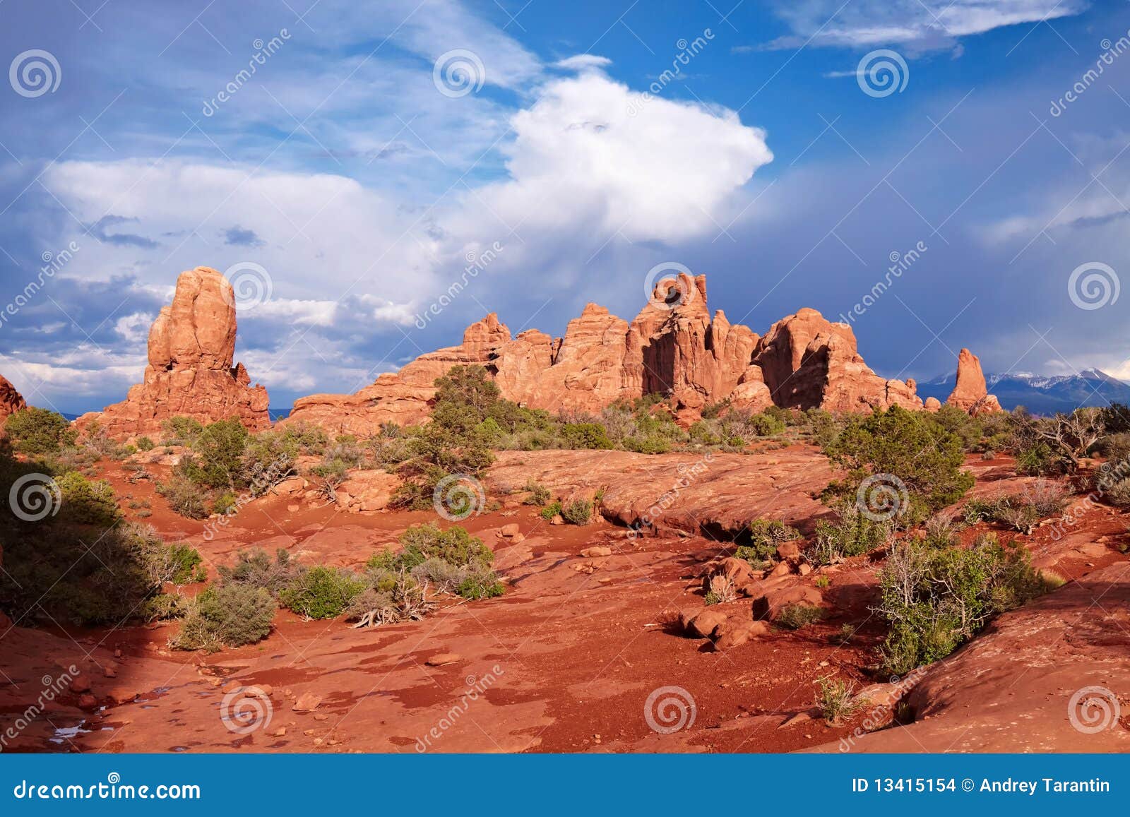 Red Desert stock photo. Image of blue, erosion, clouds - 13415154