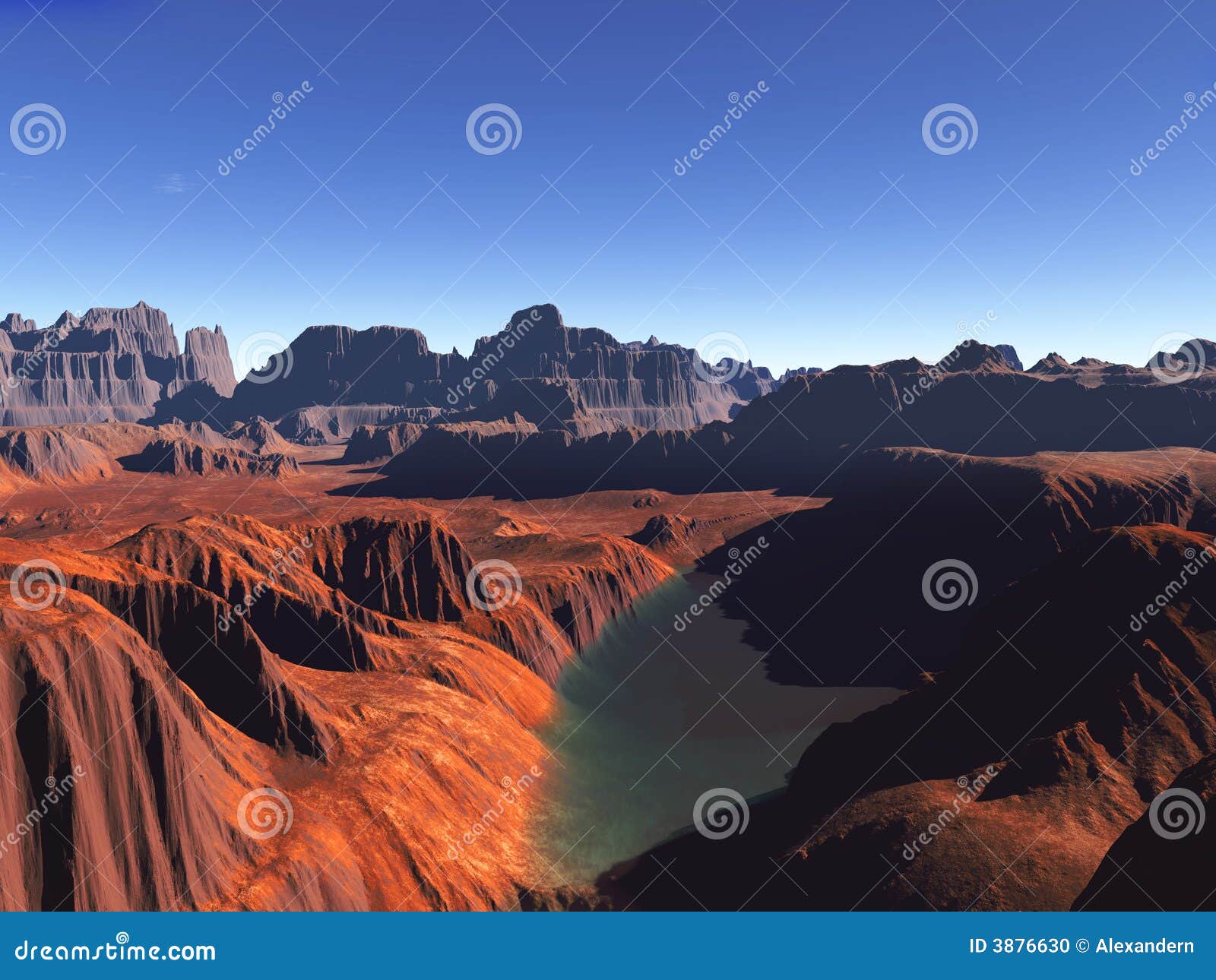 Red Desert stock illustration. Illustration of hike, hostile - 3876630