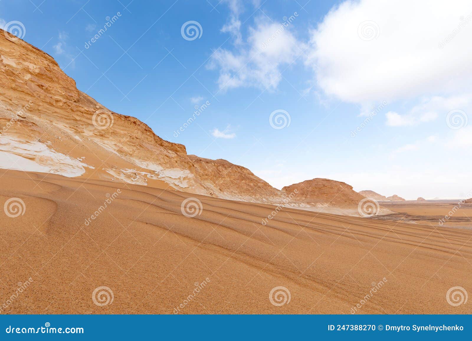 Red Desert on the Blue Sky Background. Stock Photo - Image of ...