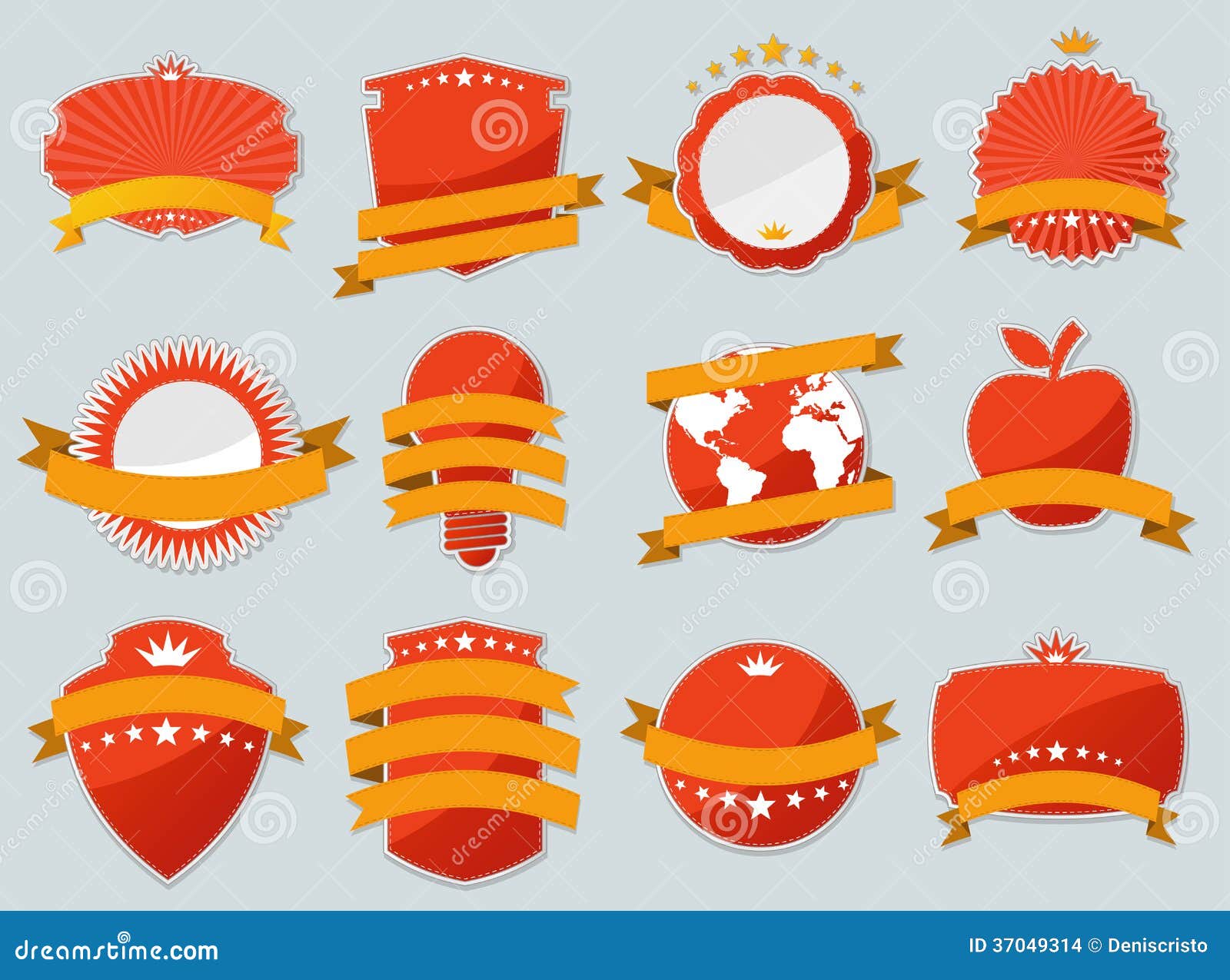 Red design elements stock vector. Illustration of paper - 37049314