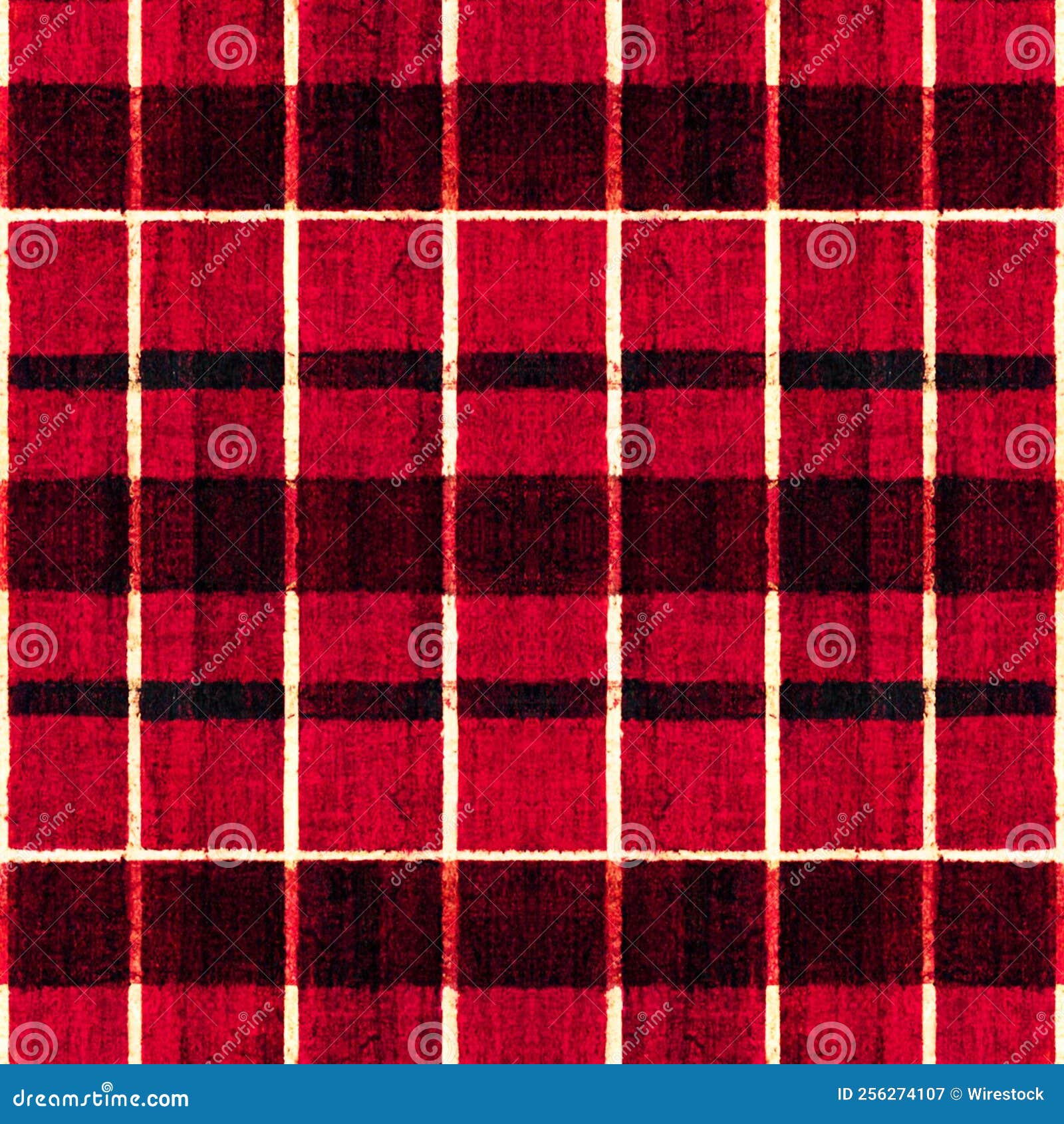 Red Design of Tartan Plaid Seamless Pattern Stock Illustration ...