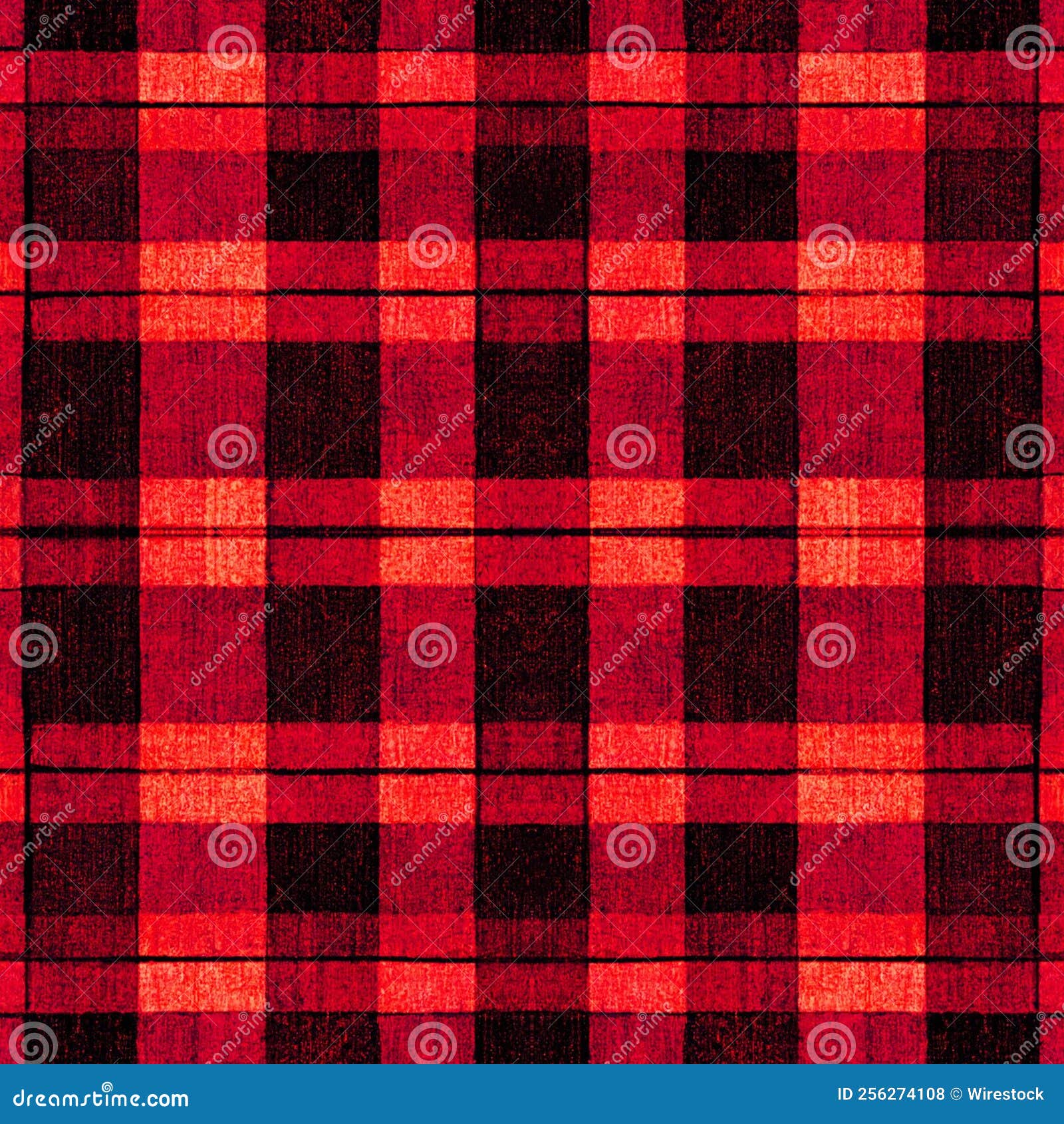 Red Design of Tartan Plaid Seamless Pattern Stock Illustration ...