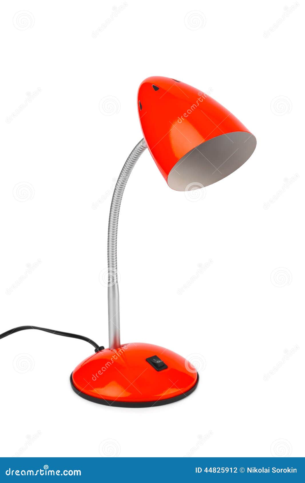 Red desk lamp stock photo. Image of interior, decorative - 44825912