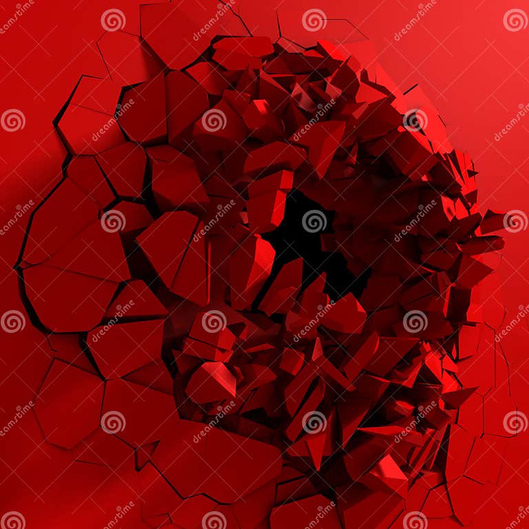 Red Destruction Abstract Explosion Background Stock Illustration ...