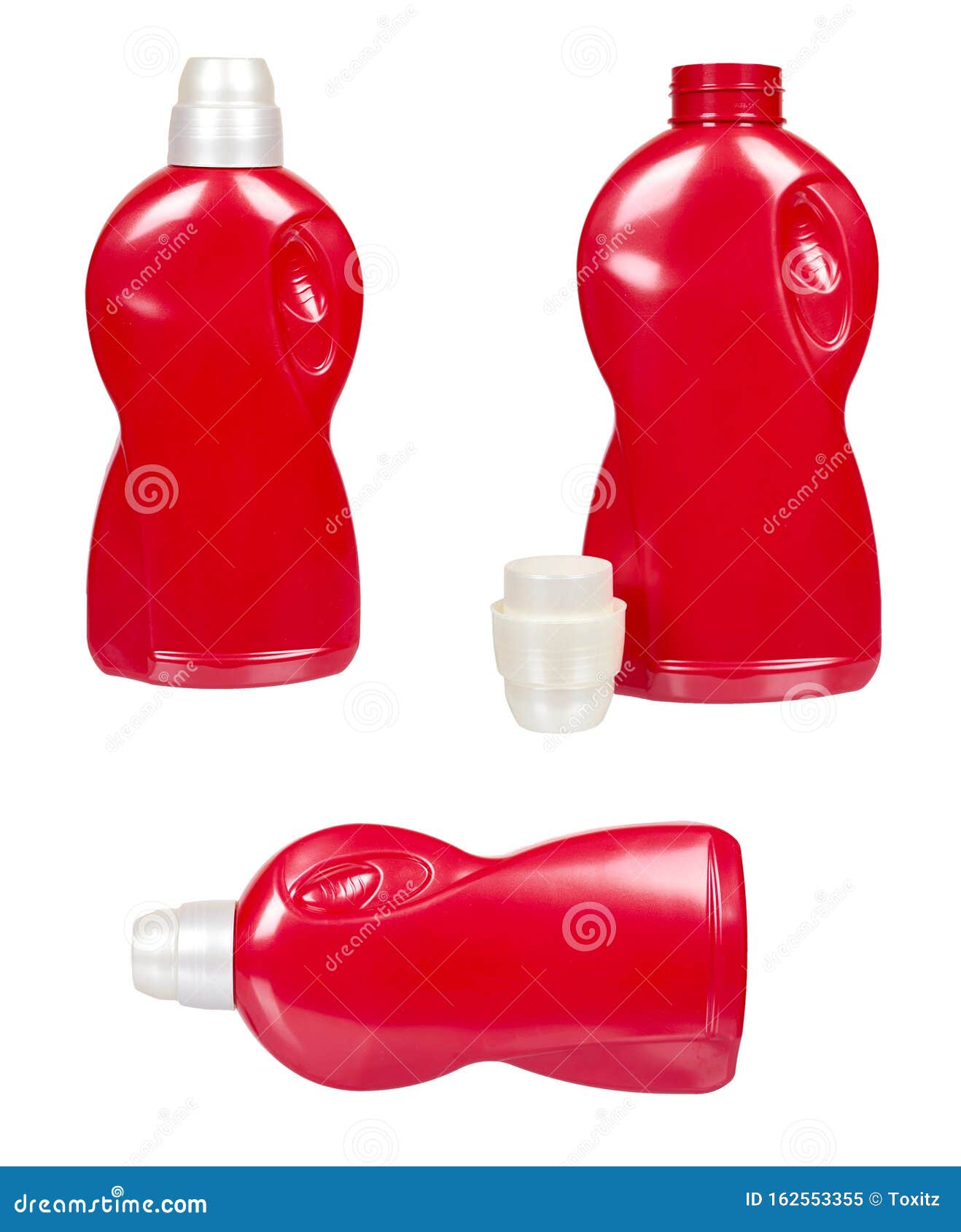 Red Detergent Bottle, Washing Gel, Set and Collection Stock Image ...