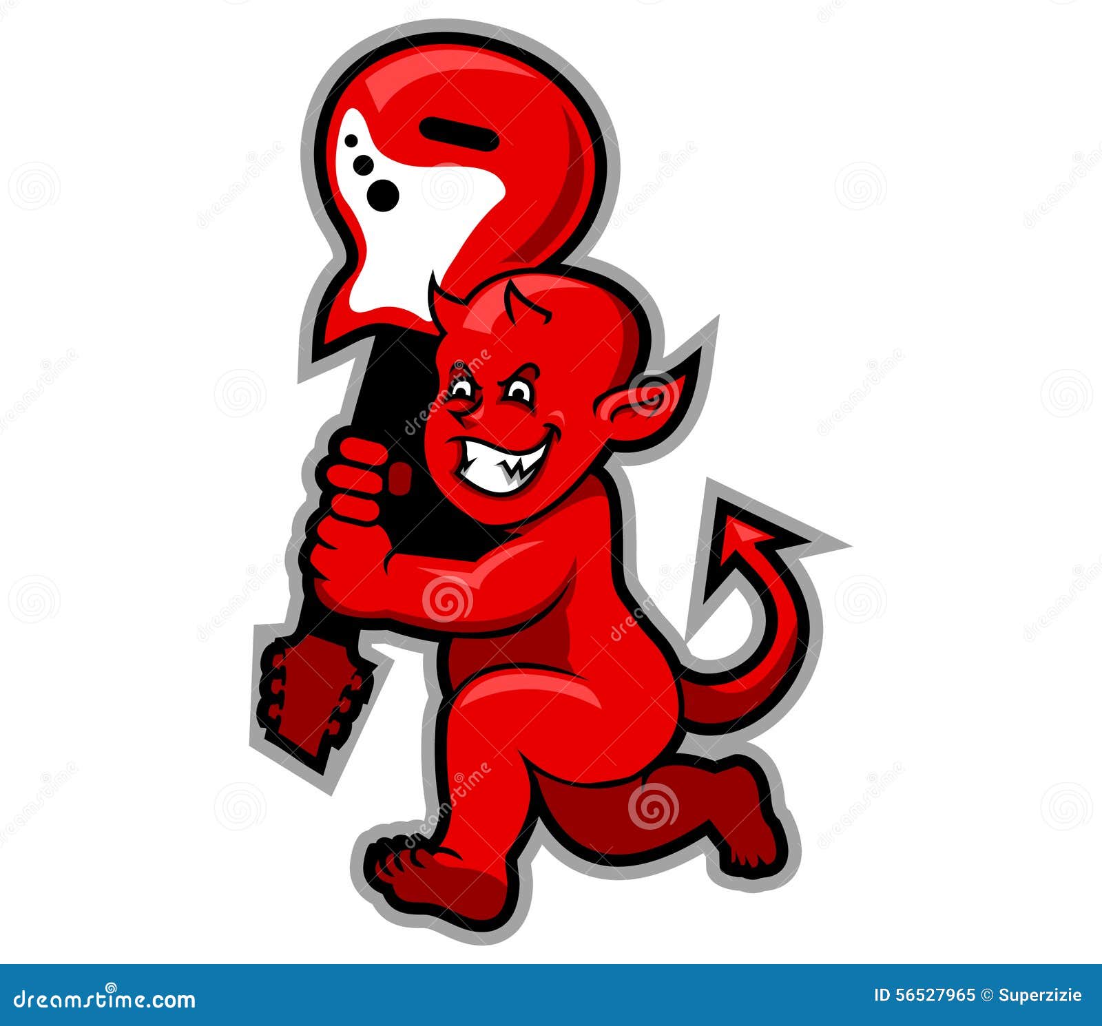 Red Devil Boy Swingin Guitar Stock Vector - Illustration of music, rock ...