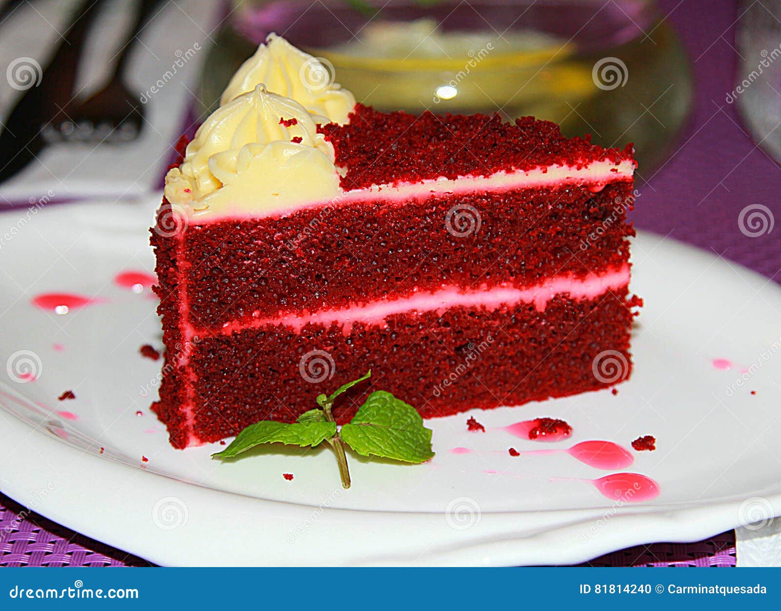 Red Devil Cake stock photo. Image of cream, pastry, sugar - 81814240