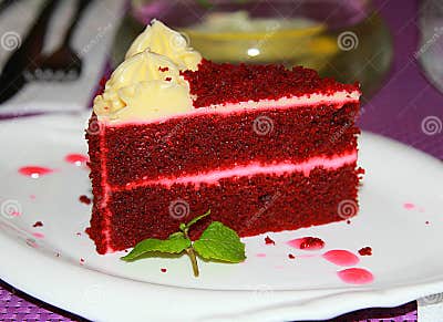 Red Devil Cake stock photo. Image of cream, pastry, sugar - 81814240