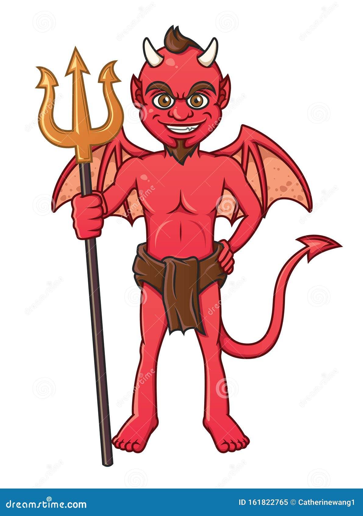 Red Devil Cartoon Character on White Background Stock Vector ...