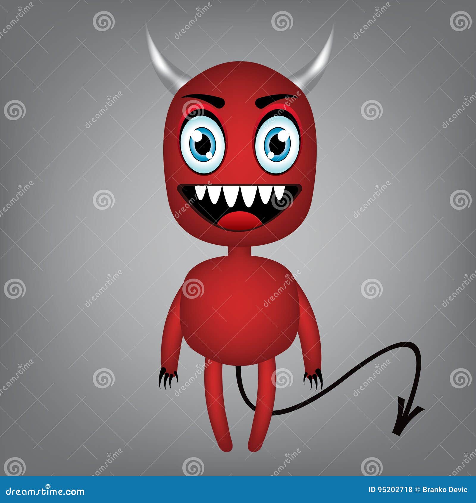 Red Devil Character stock vector. Illustration of hell - 95202718