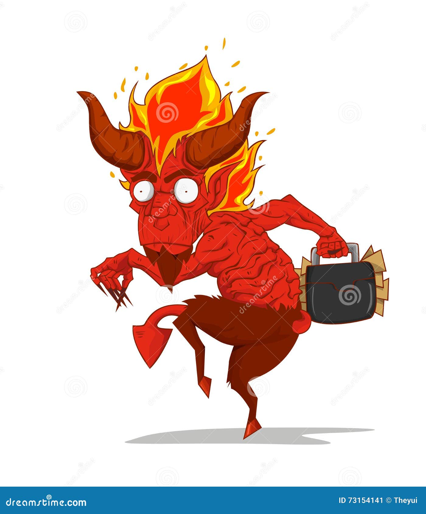 Red Devil Character Vector. Monster in Halloween Night Stock Vector ...