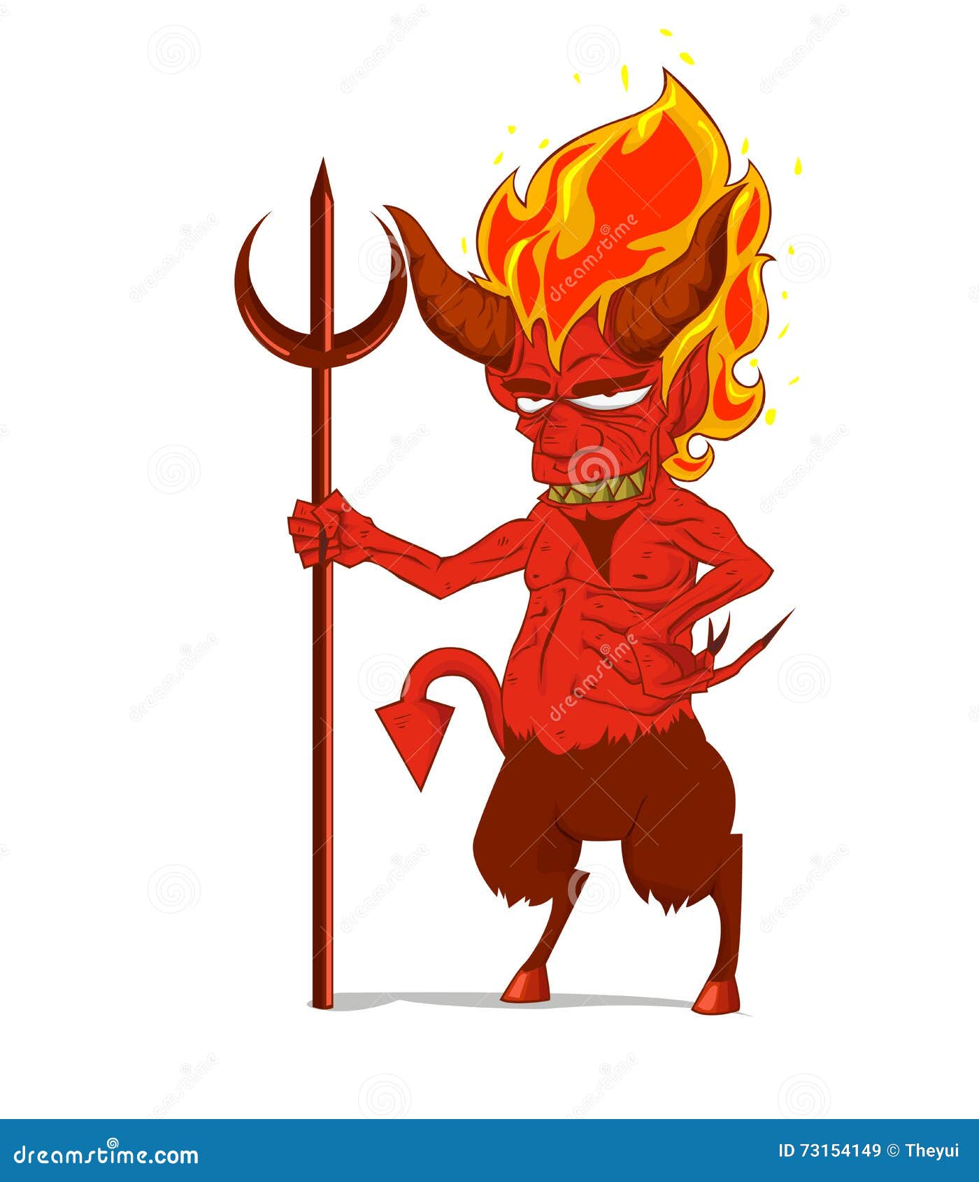 Red Devil Character Vector. Monster in Halloween Night Stock Vector ...