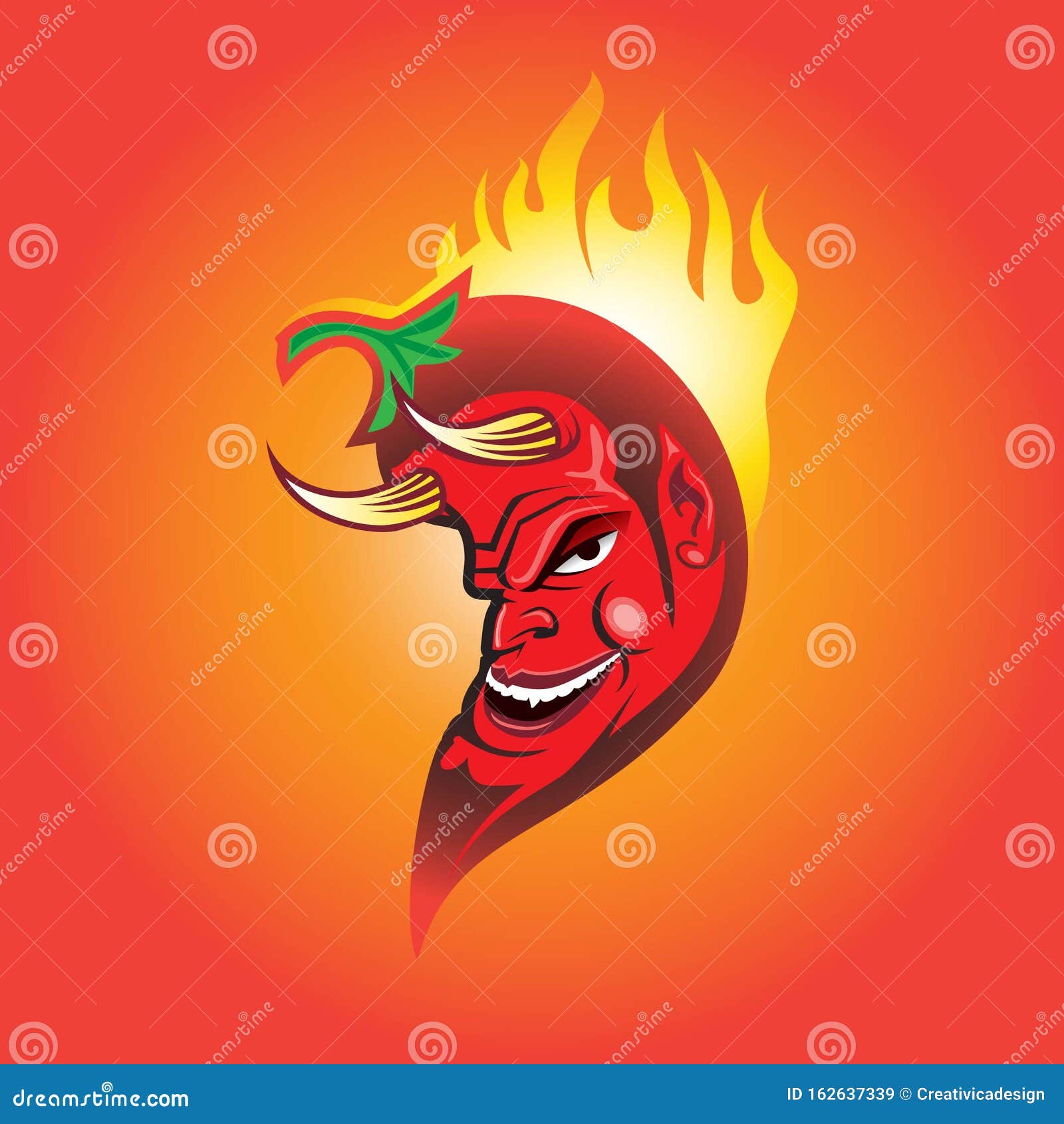 Red Devil Chilli, Mexican Chilli Logo Stock Vector - Illustration of ...