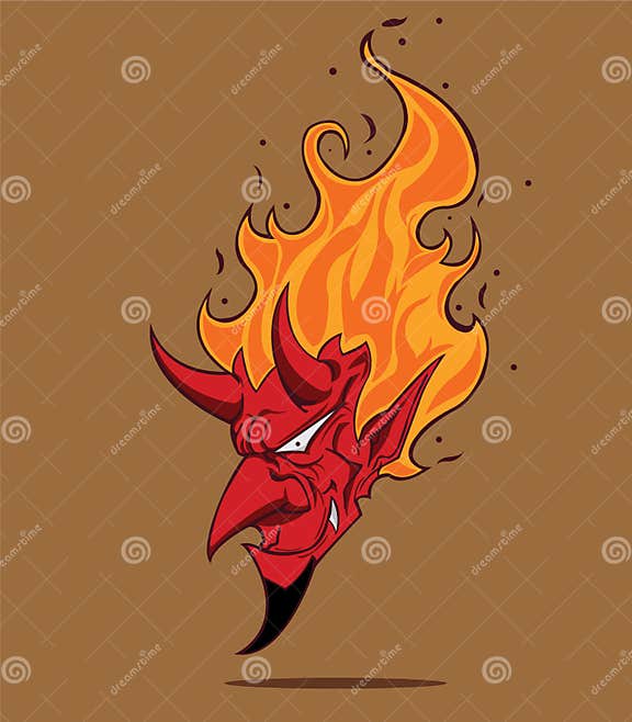 Red Devil stock vector. Illustration of hoof, horned - 34153665