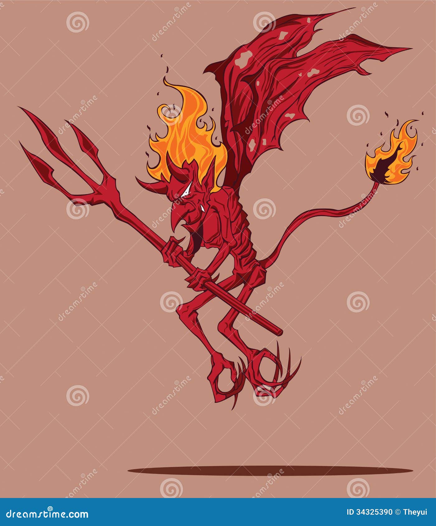 Red Devil stock vector. Illustration of little, horned - 34325390