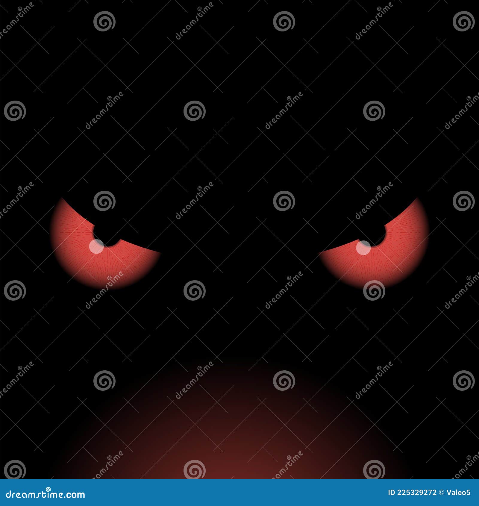 Red Devil Eyes Isolated on Black Background Stock Vector - Illustration ...