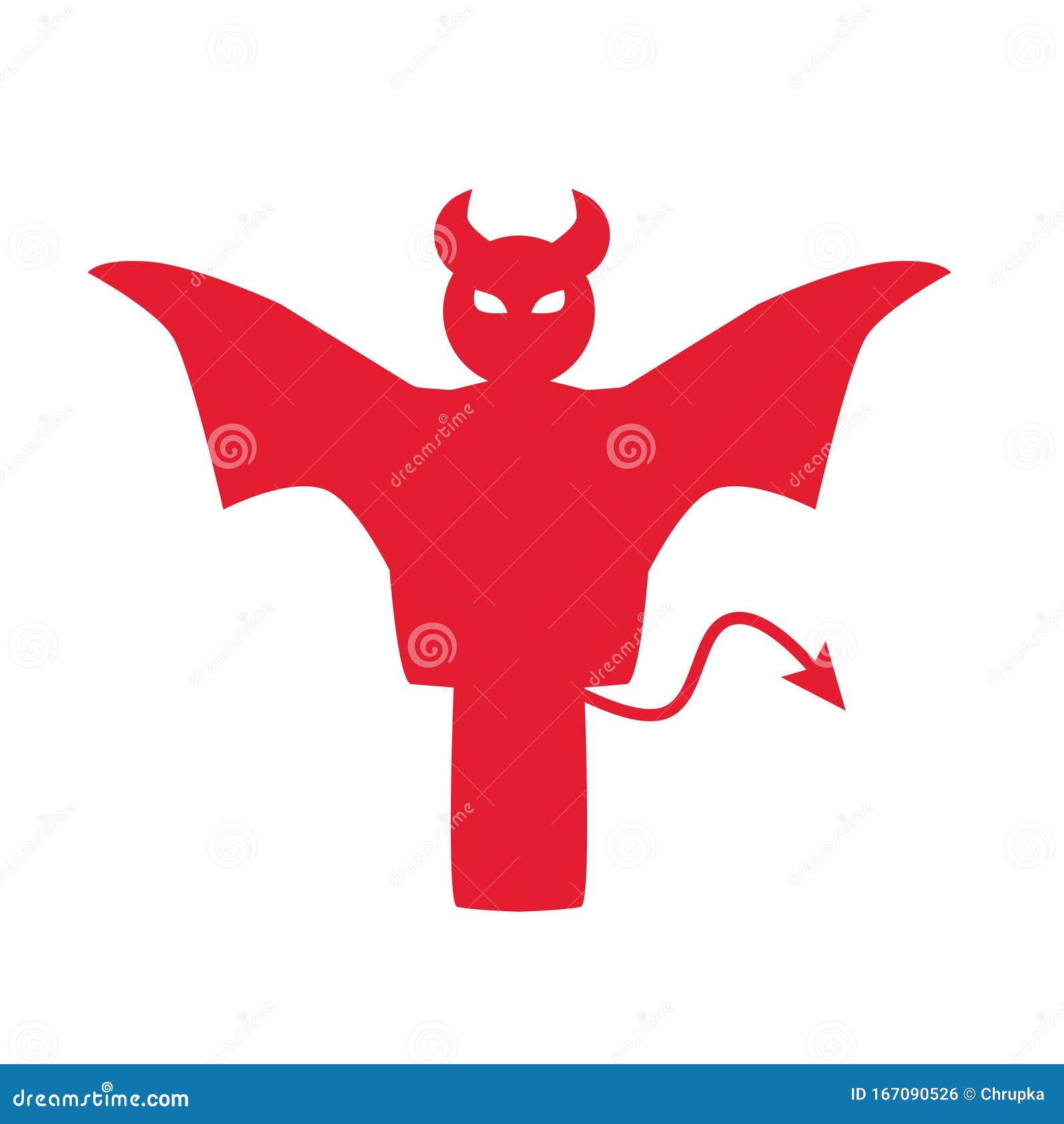 Red devil icon stock vector. Illustration of shadow - 167090526