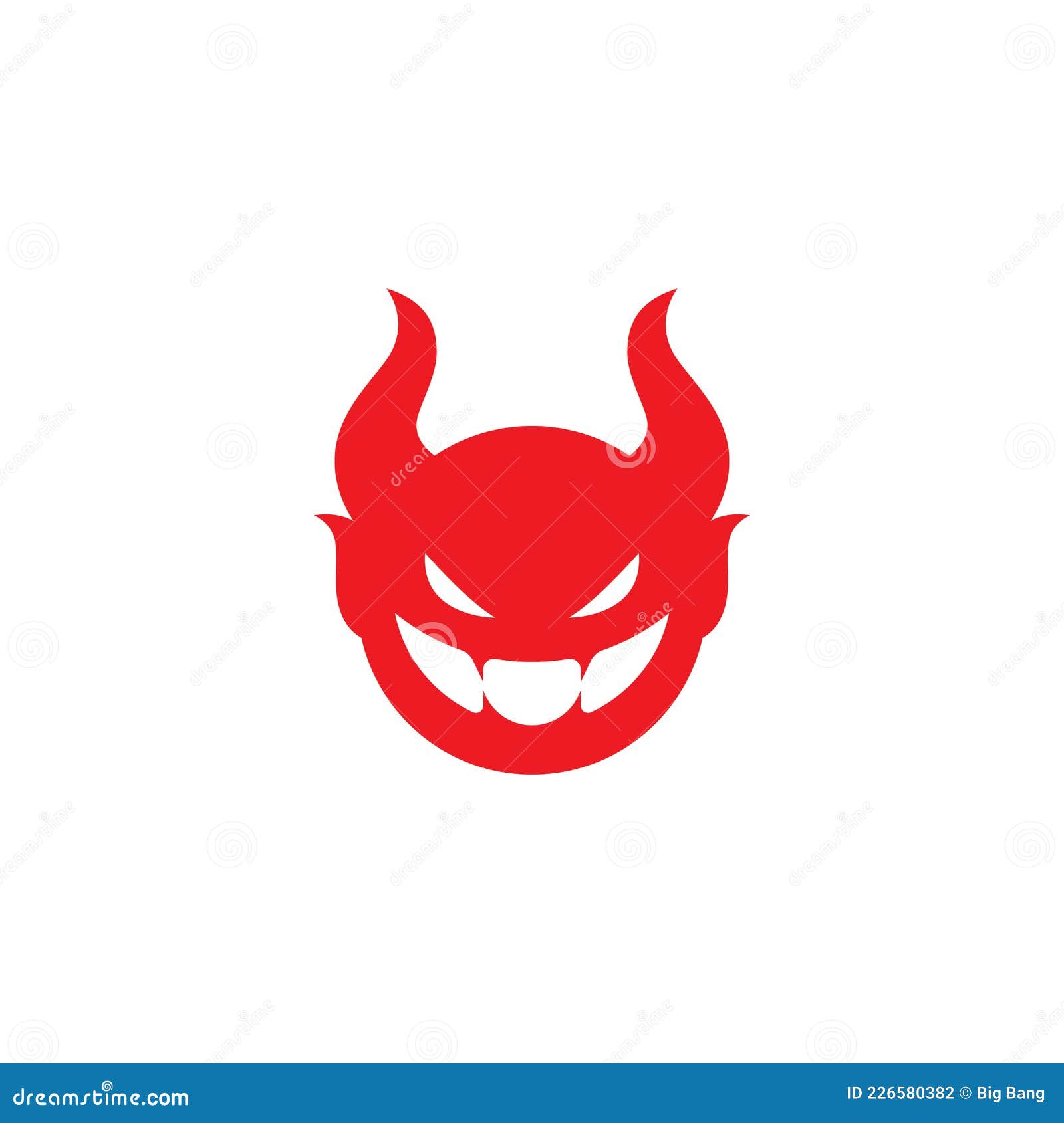 Red Devil Logo Vector Icon Template Stock Vector - Illustration of face ...