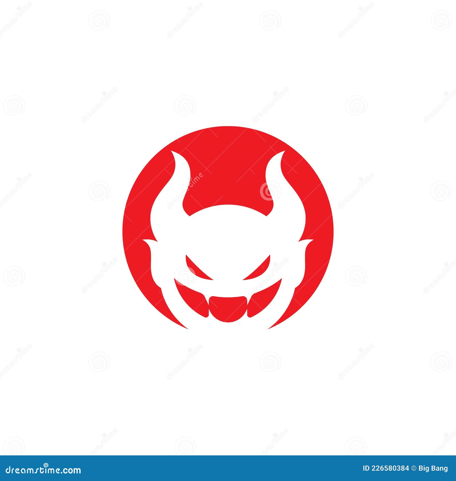 Red Devil Logo Vector Icon Template Stock Vector - Illustration of hell ...