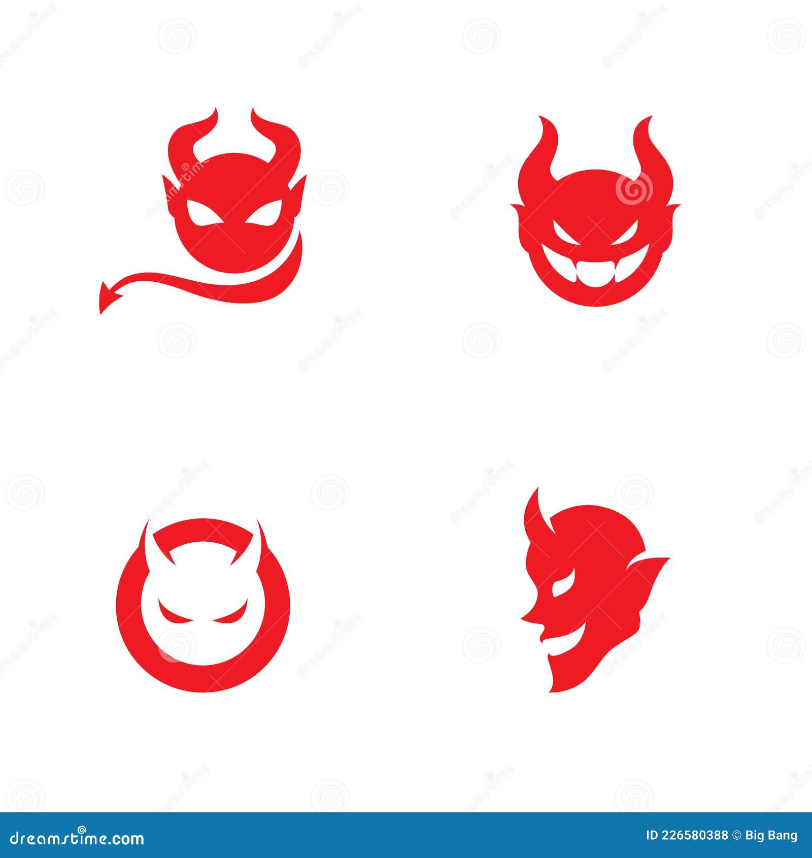 Red Devil Logo Vector Icon Template Stock Vector - Illustration of ...