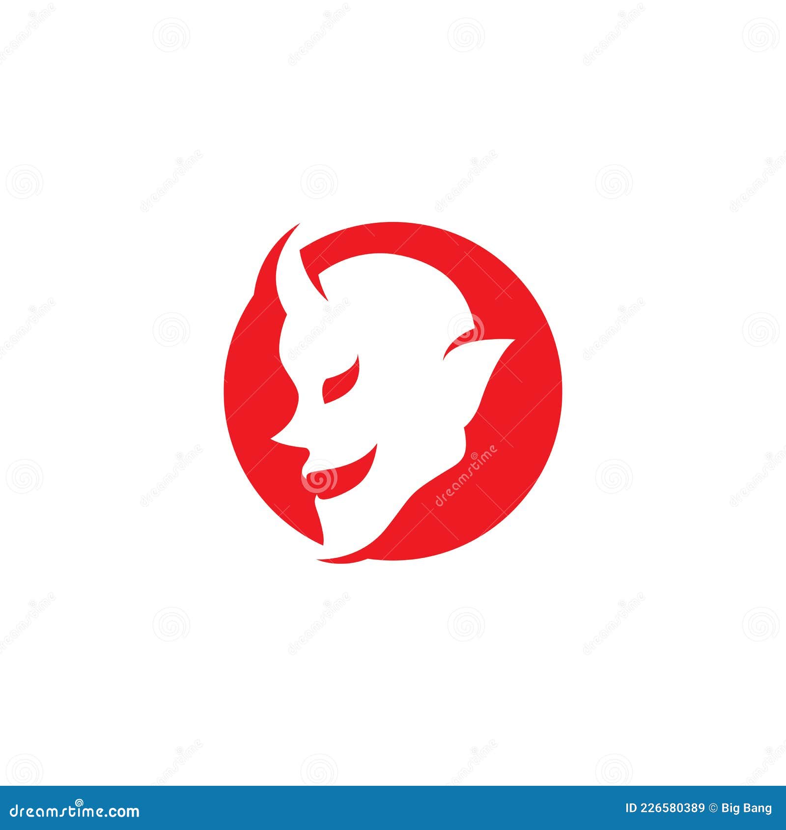 Red Devil Logo Vector Icon Template Stock Vector - Illustration of evil ...