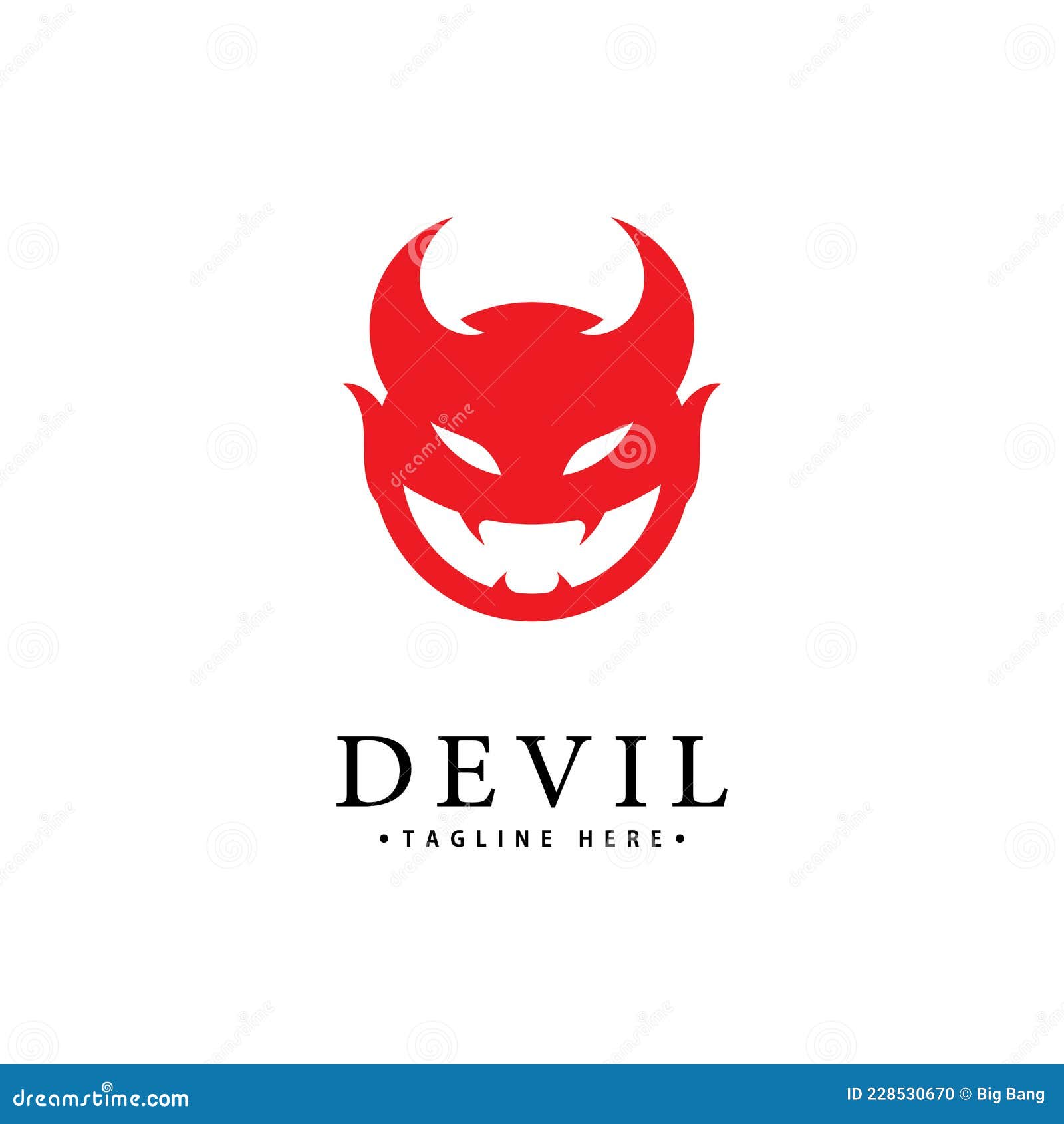 Red Devil Logo Vector Icon Template Stock Vector - Illustration of ...