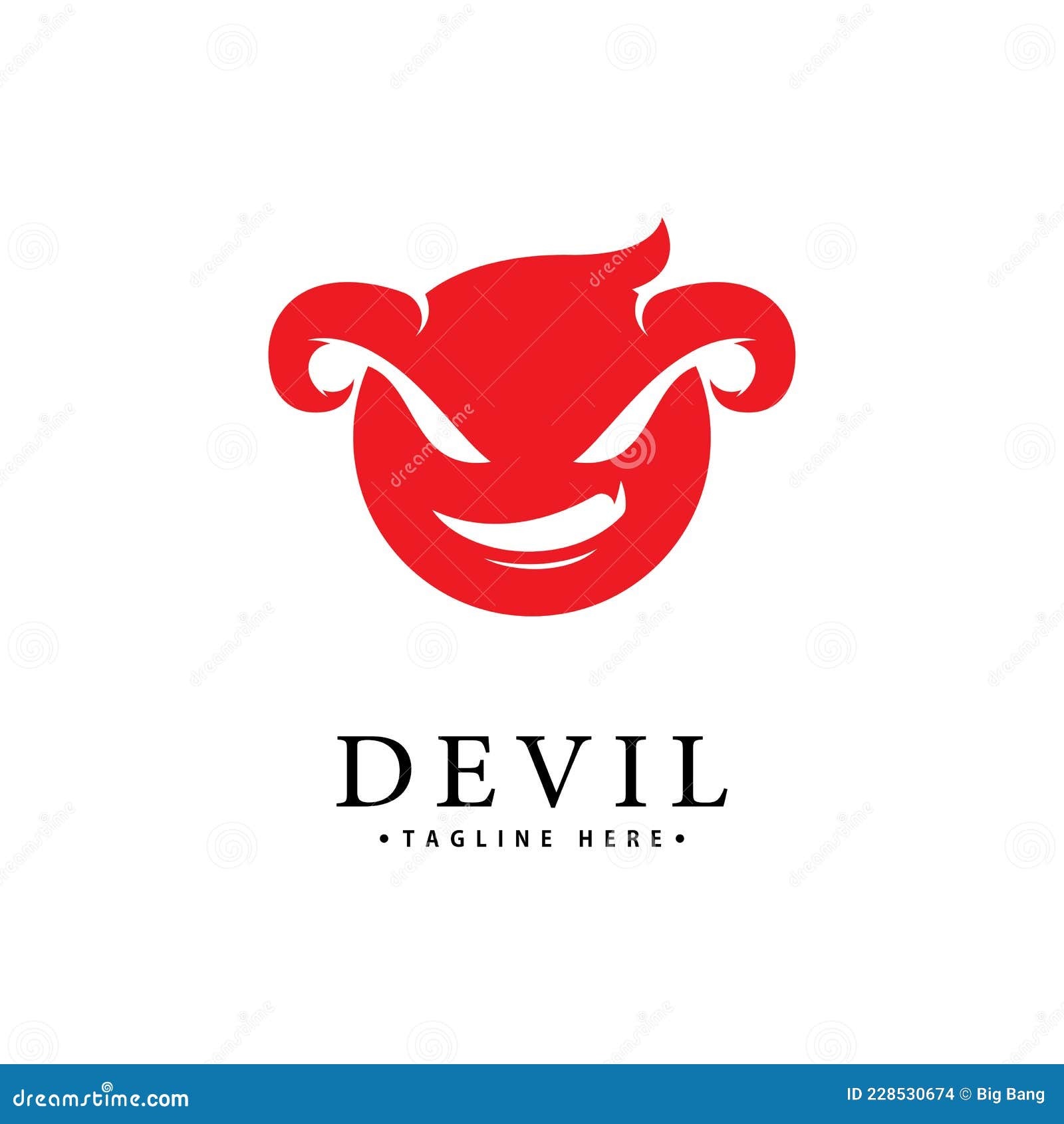 Red Devil Logo Vector Icon Template Stock Vector - Illustration of icon ...