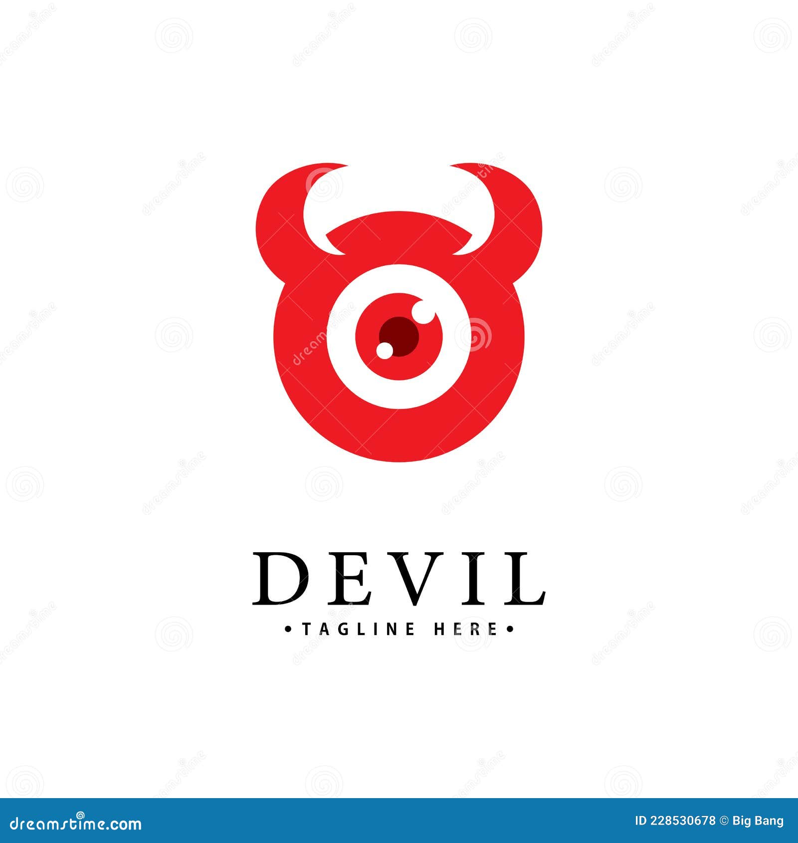 Red Devil Logo Vector Icon Template Stock Vector - Illustration of ...