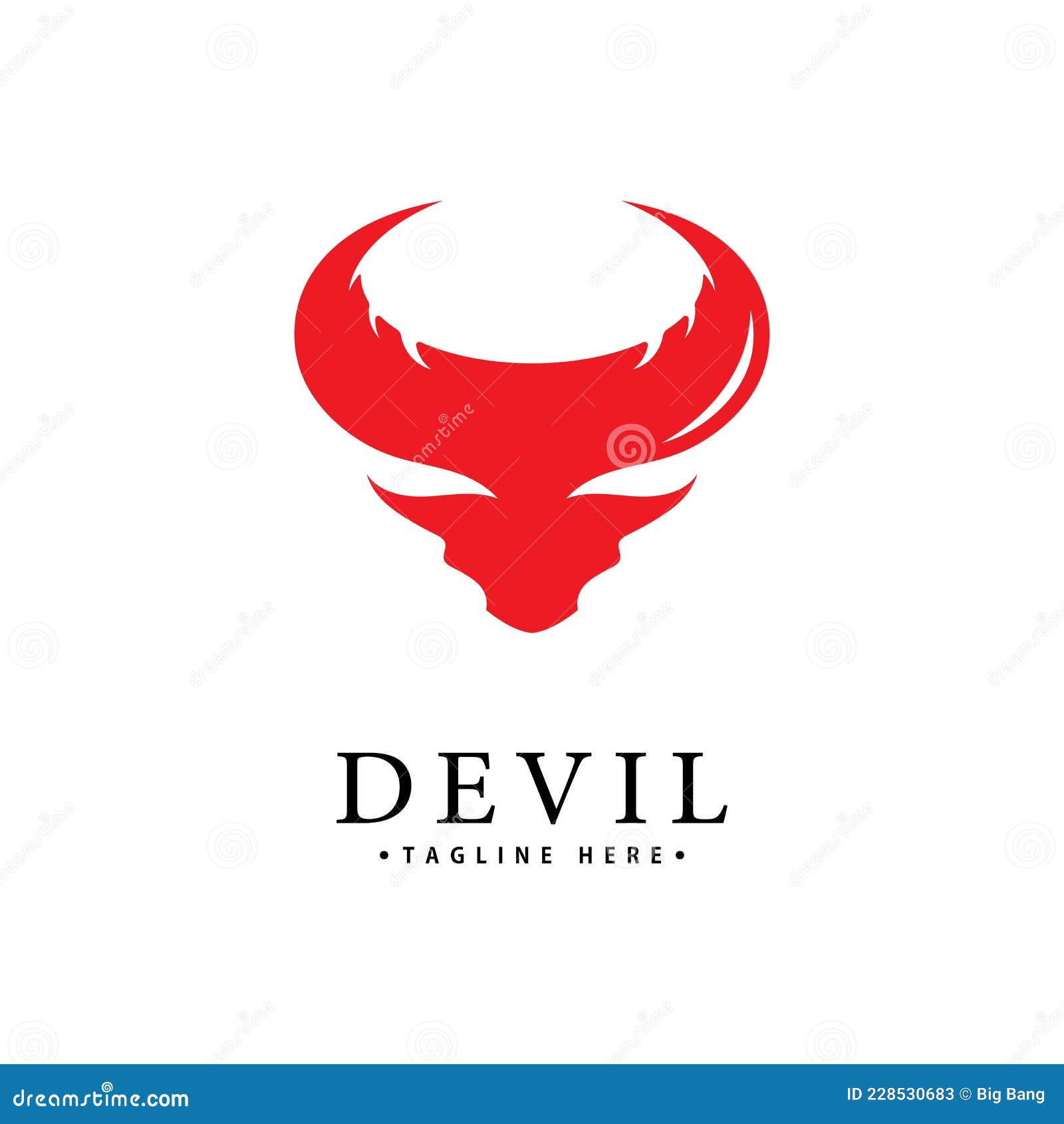 Red Devil Logo Vector Icon Template Stock Vector - Illustration of ...