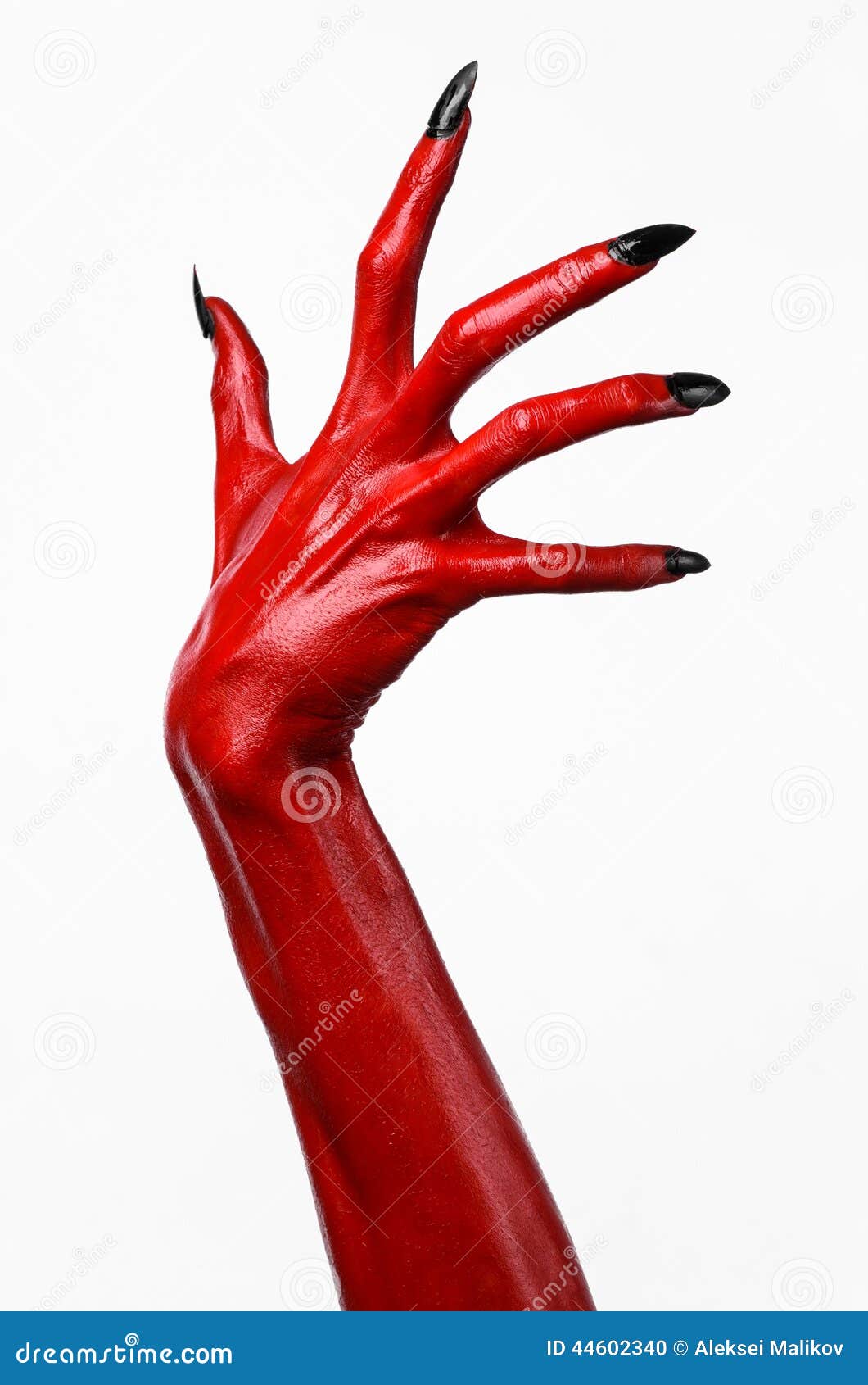 Red Devil S Hands with Black Nails, Red Hands of Satan, Halloween Theme ...