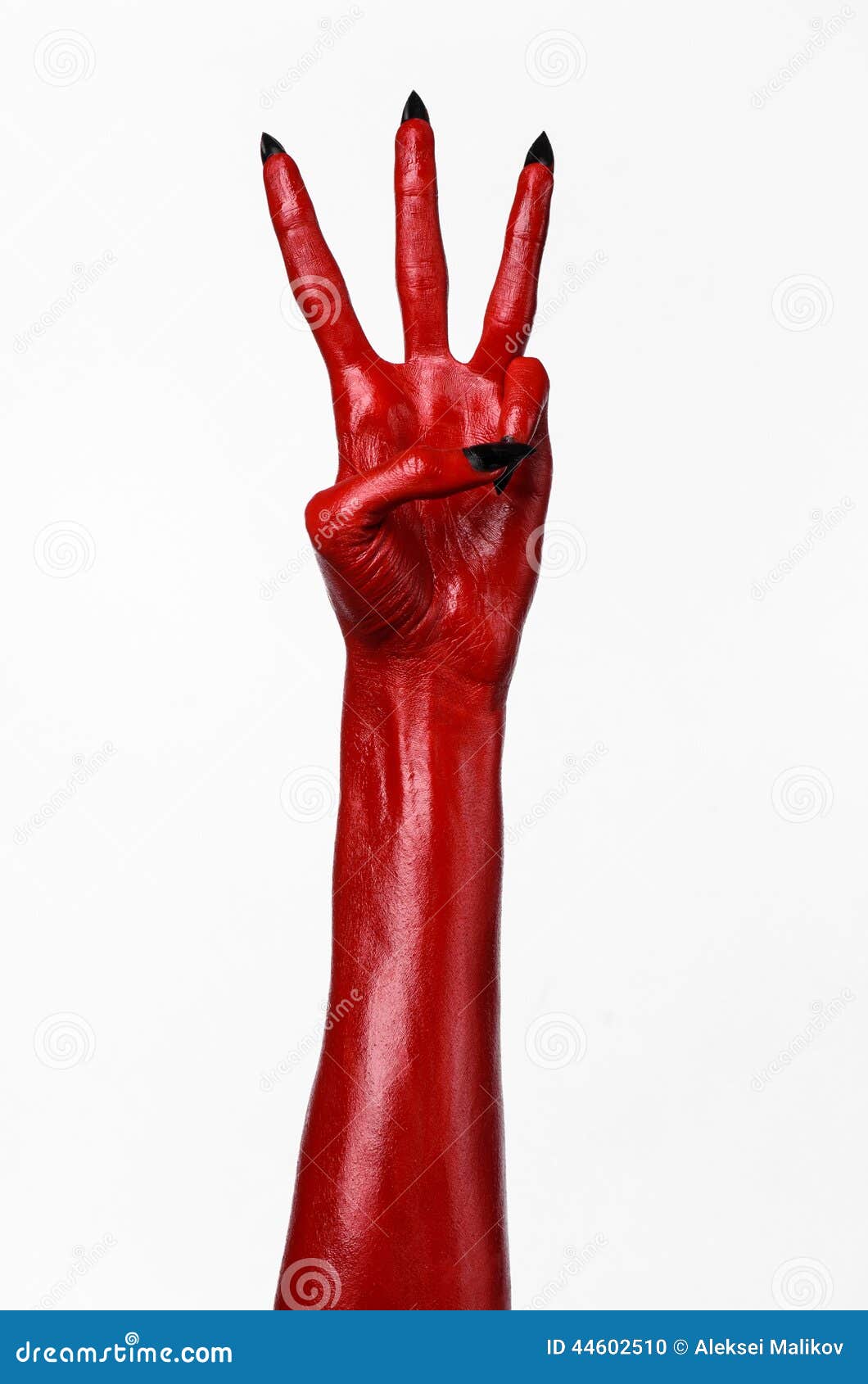 Red Devil S Hands with Black Nails, Red Hands of Satan, Halloween Theme ...