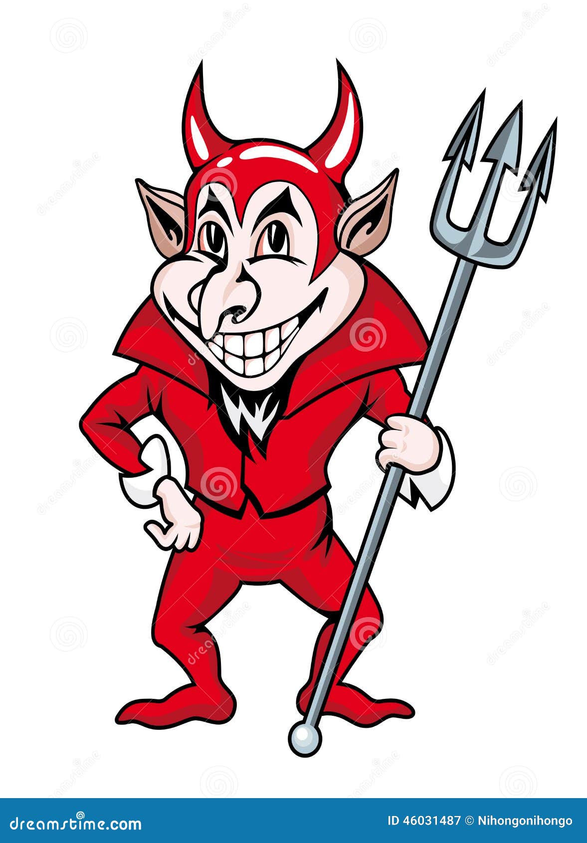 Red devil stock vector. Illustration of color, devil - 46031487