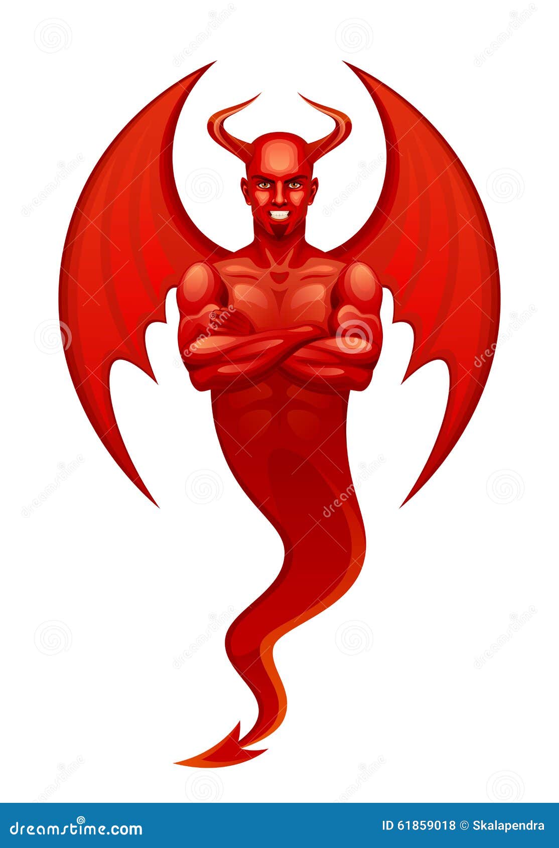 Red devil stock vector. Illustration of brawny, holy - 61859018