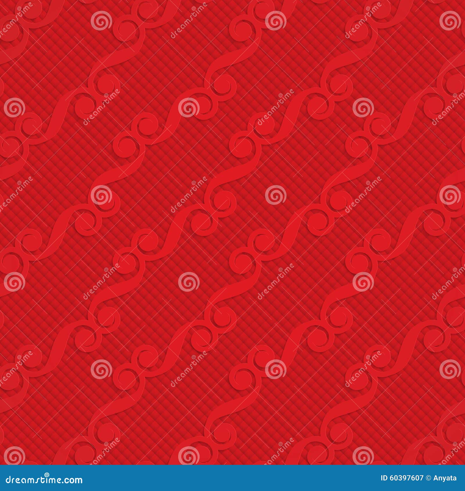 Red Diagonal Monogram on Checkered Background Stock Vector ...