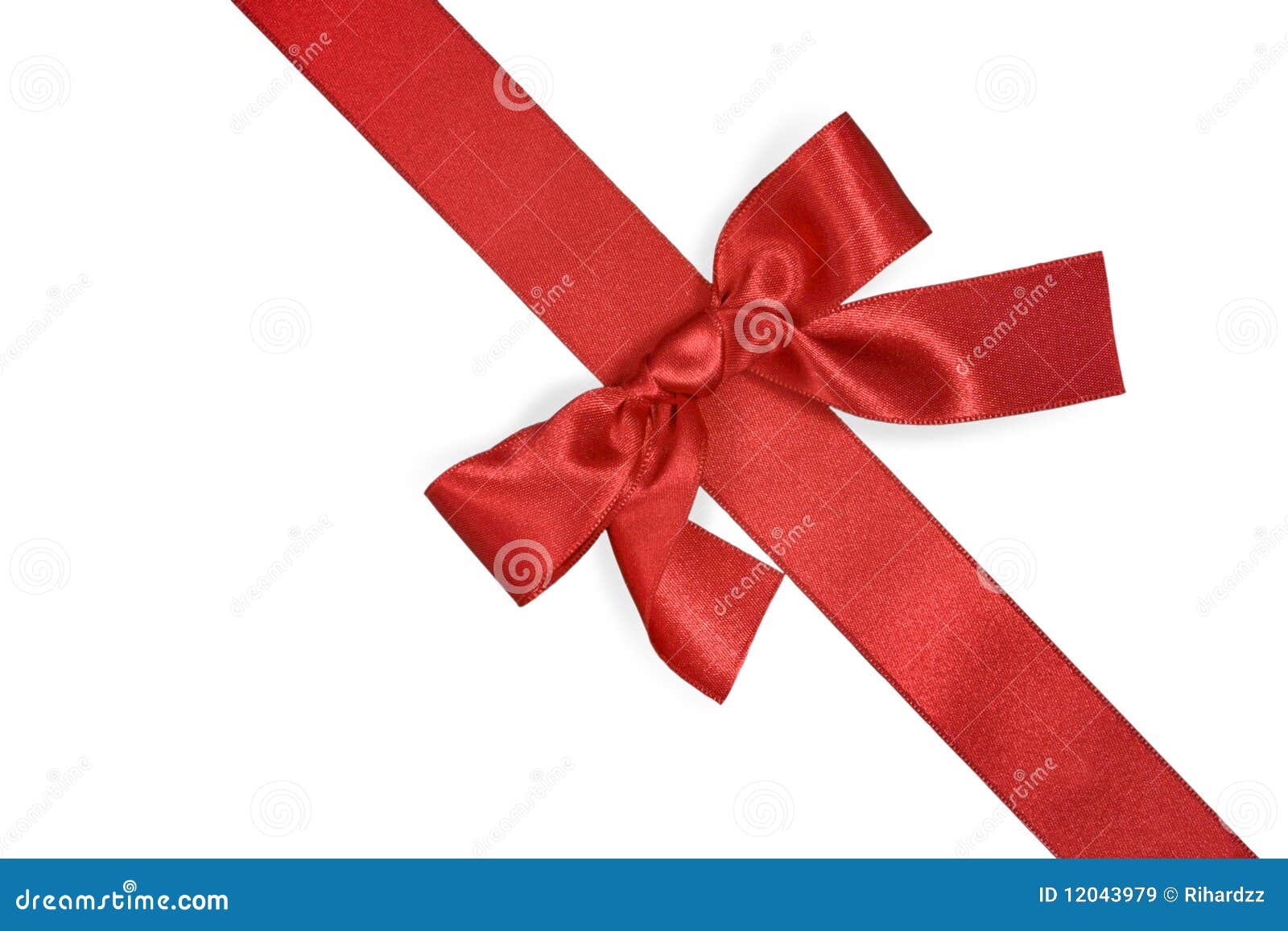 Red Diagonal Ribbon with Bow Stock Image - Image of ribbon, satin: 12043979