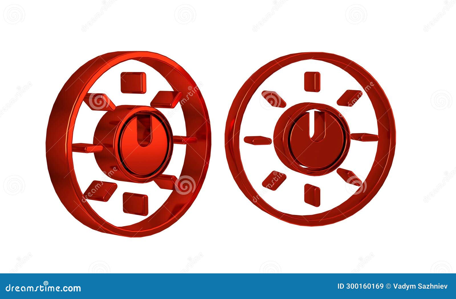 Red Dial Knob Level Technology Settings Icon Isolated on Transparent ...