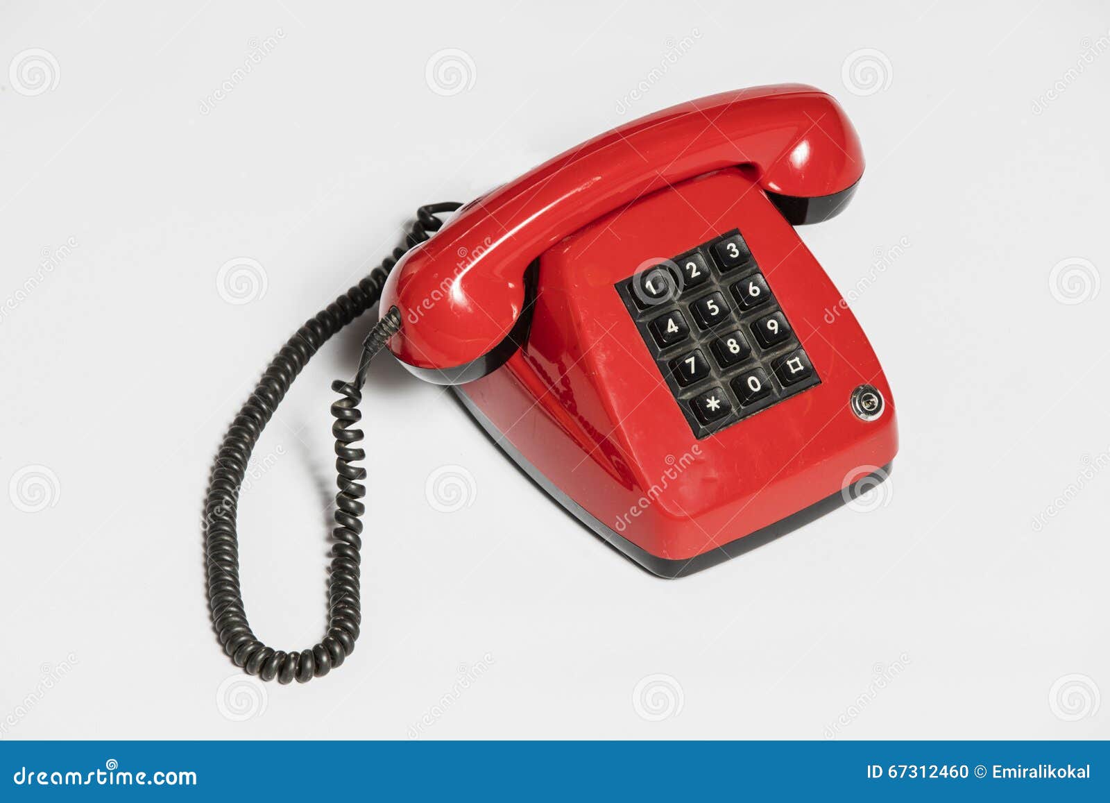 Red dial phon stock photo. Image of appliance, single - 67312460