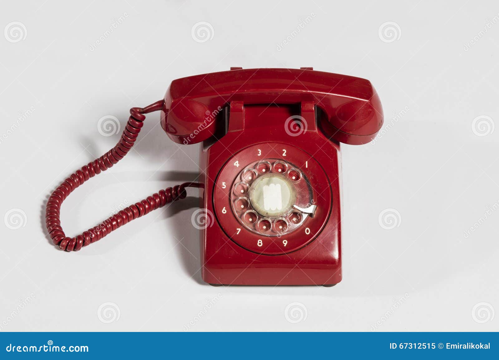 Red dial phon stock image. Image of connection, connect - 67312515
