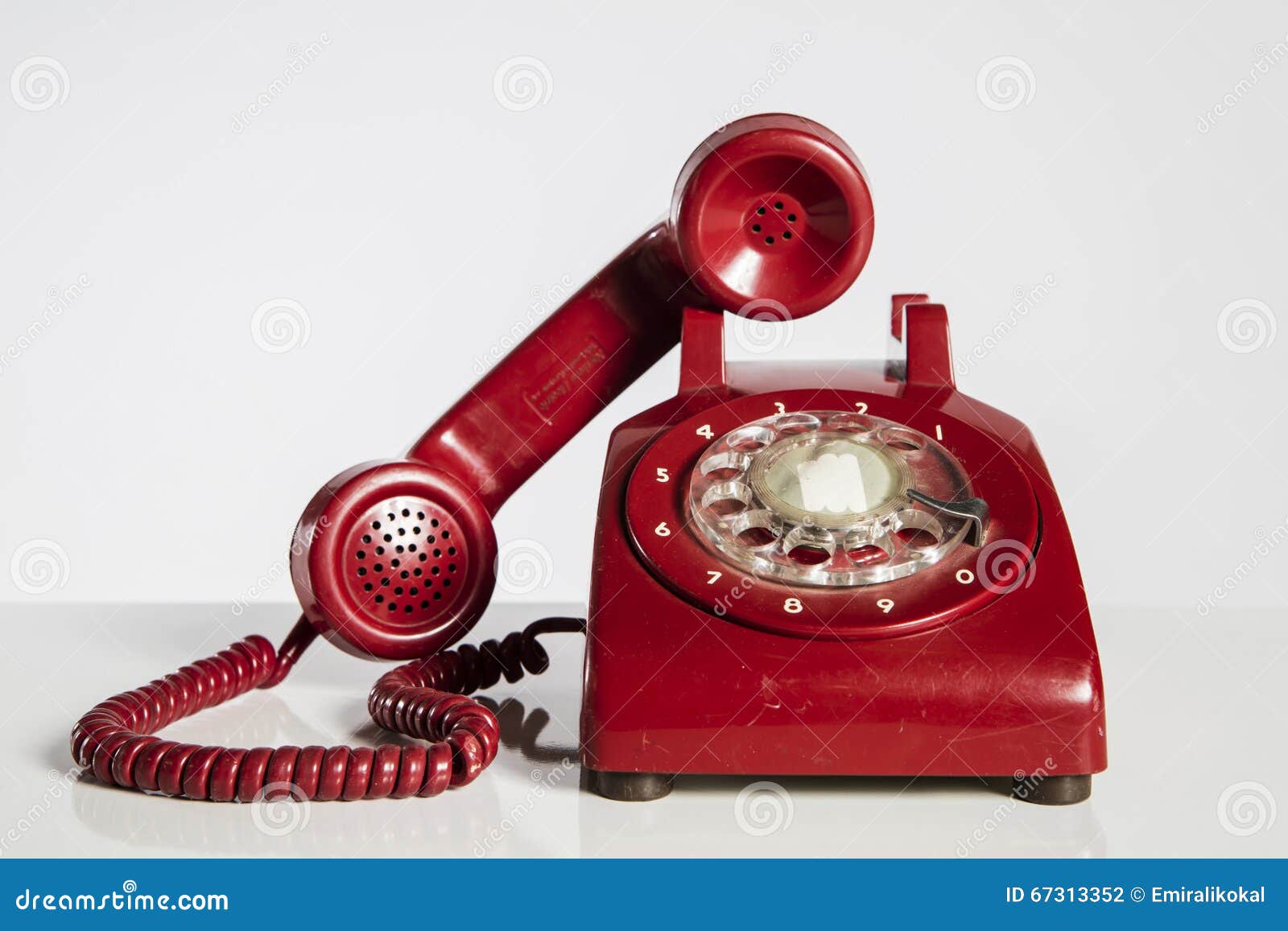 Red dial phon stock photo. Image of single, antique, dial - 67313352