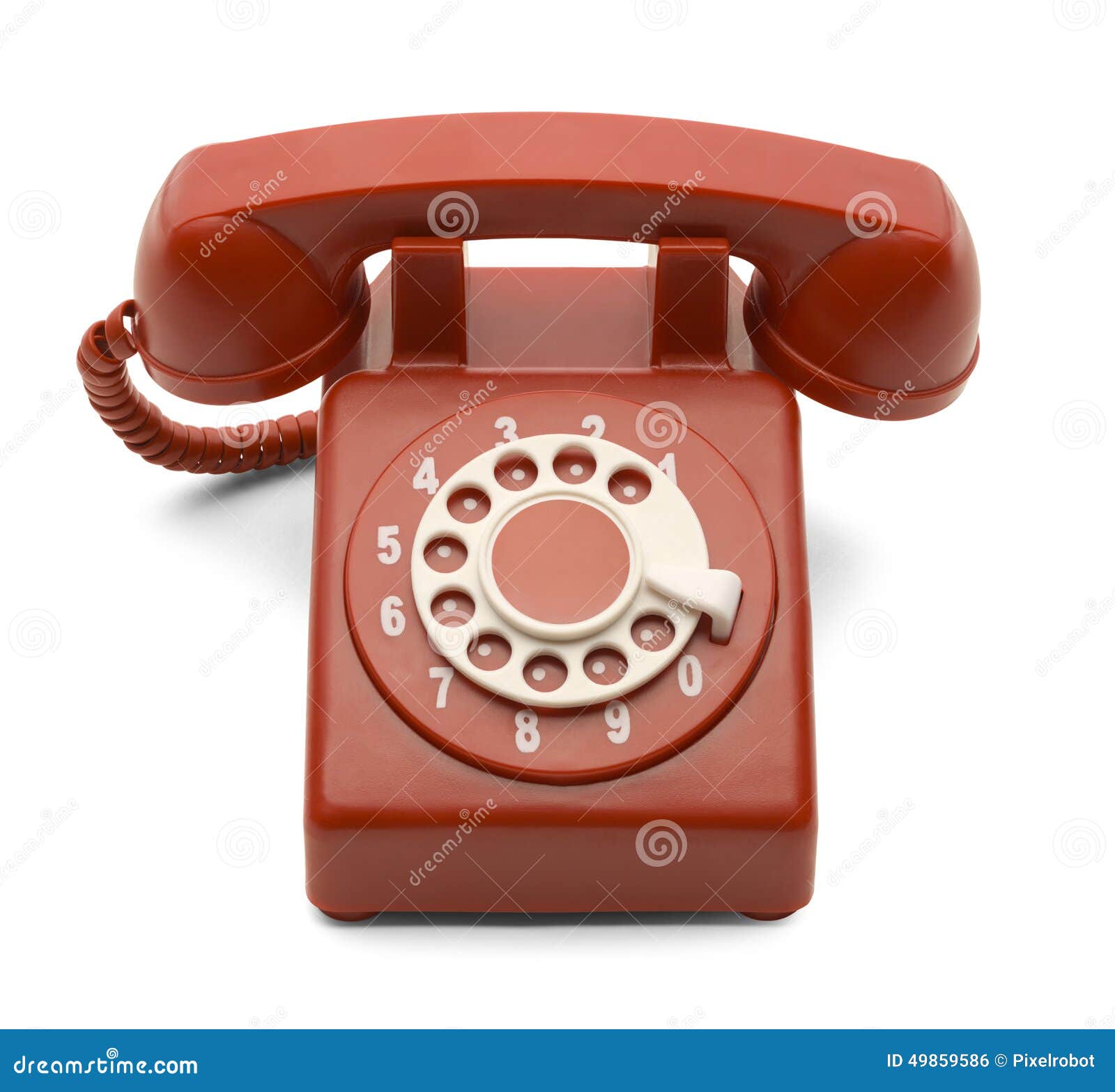 Red Dial Phone stock photo. Image of phone, obsolete - 49859586