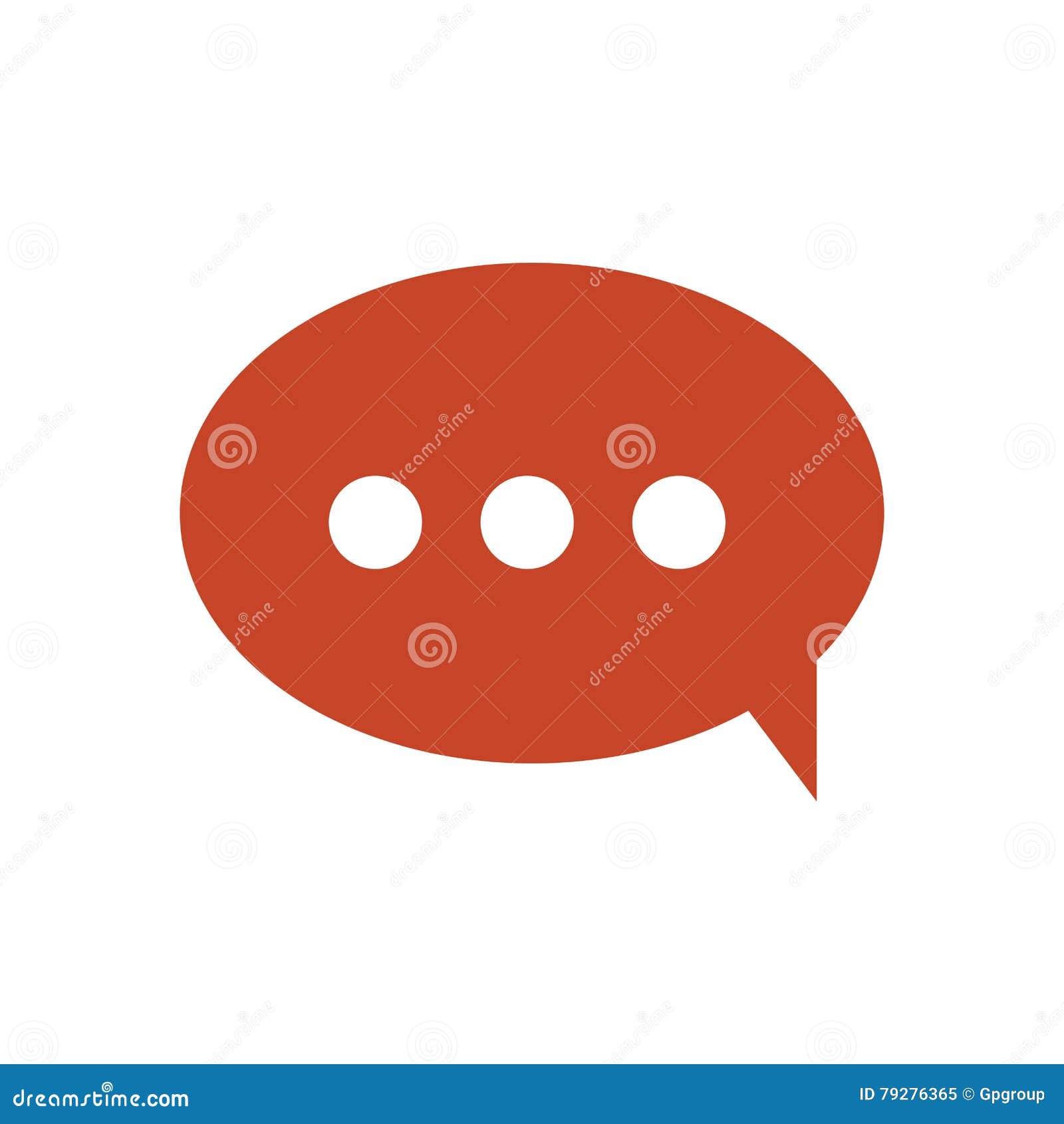 Red Dialog with White Suspending Points Stock Vector - Illustration of ...