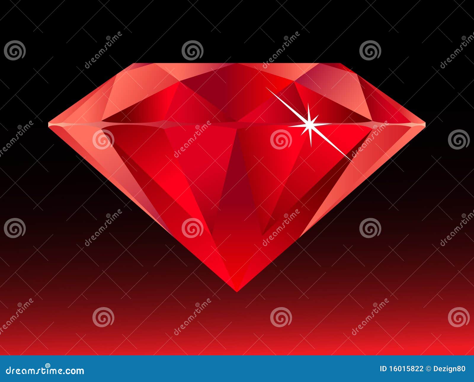Red diamond stock vector. Illustration of jewelry, bright - 16015822